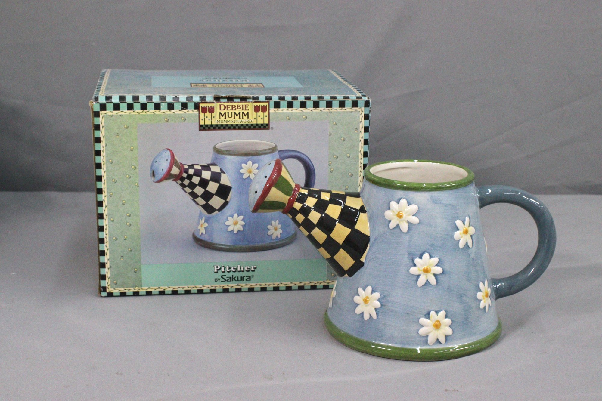 Debbie Mumm "mumms The Word" China Pitcher By Sakura, Original Box ...