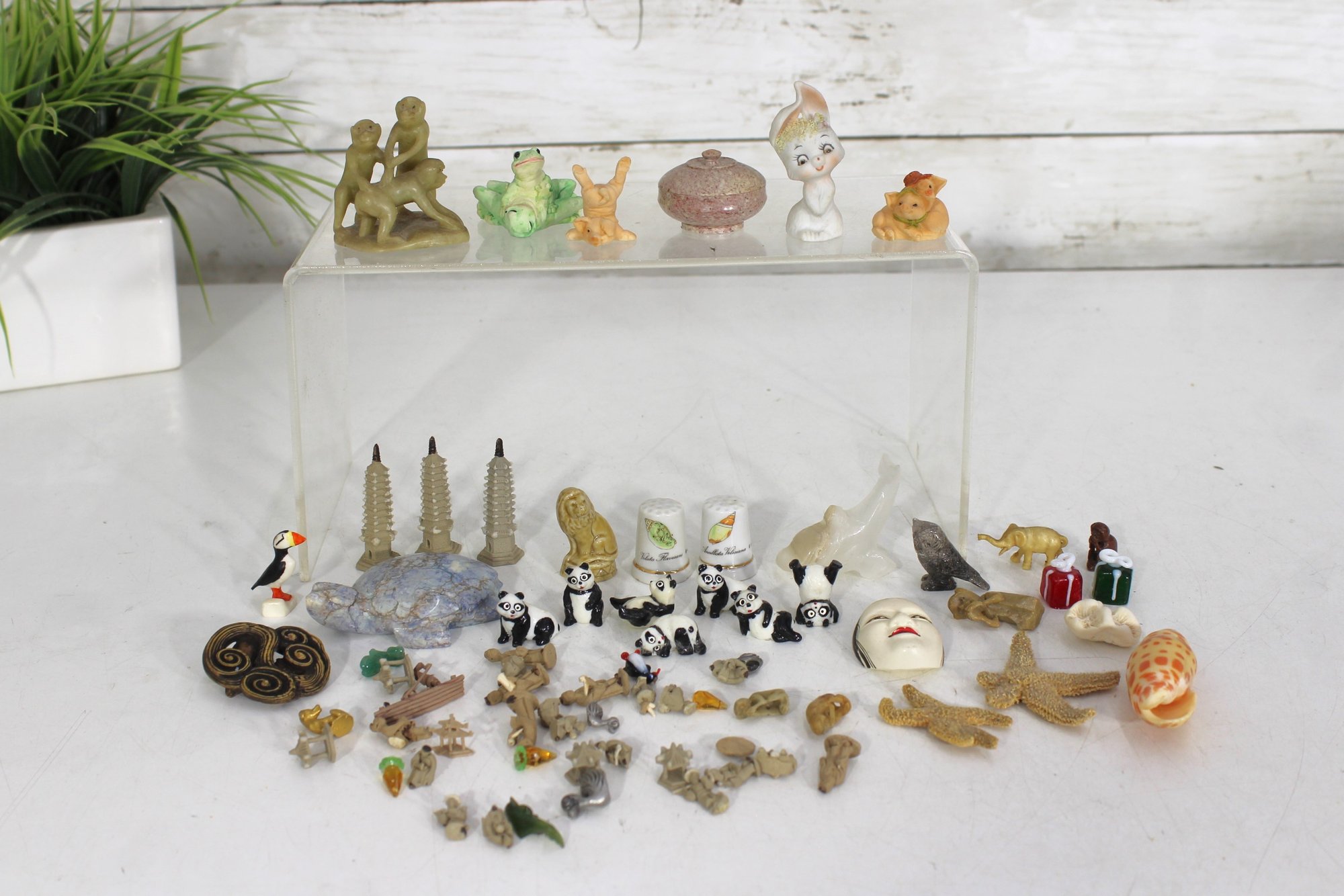 Large Mixed Lot Of Miniature Figurines & Collectibles Animals, People ...