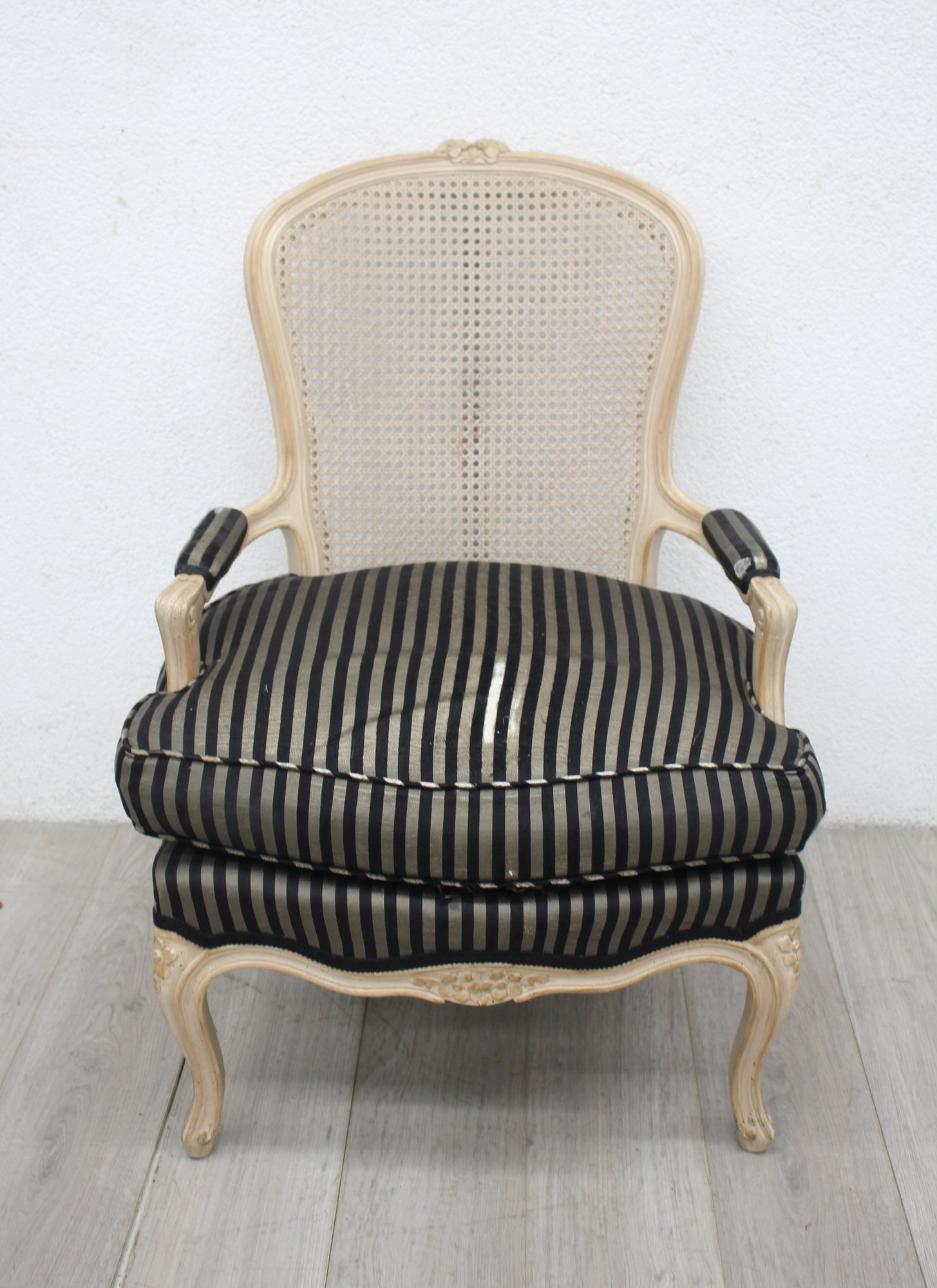 Antique French Provincial Cane Back Armchair #68835 | Auctionninja.com