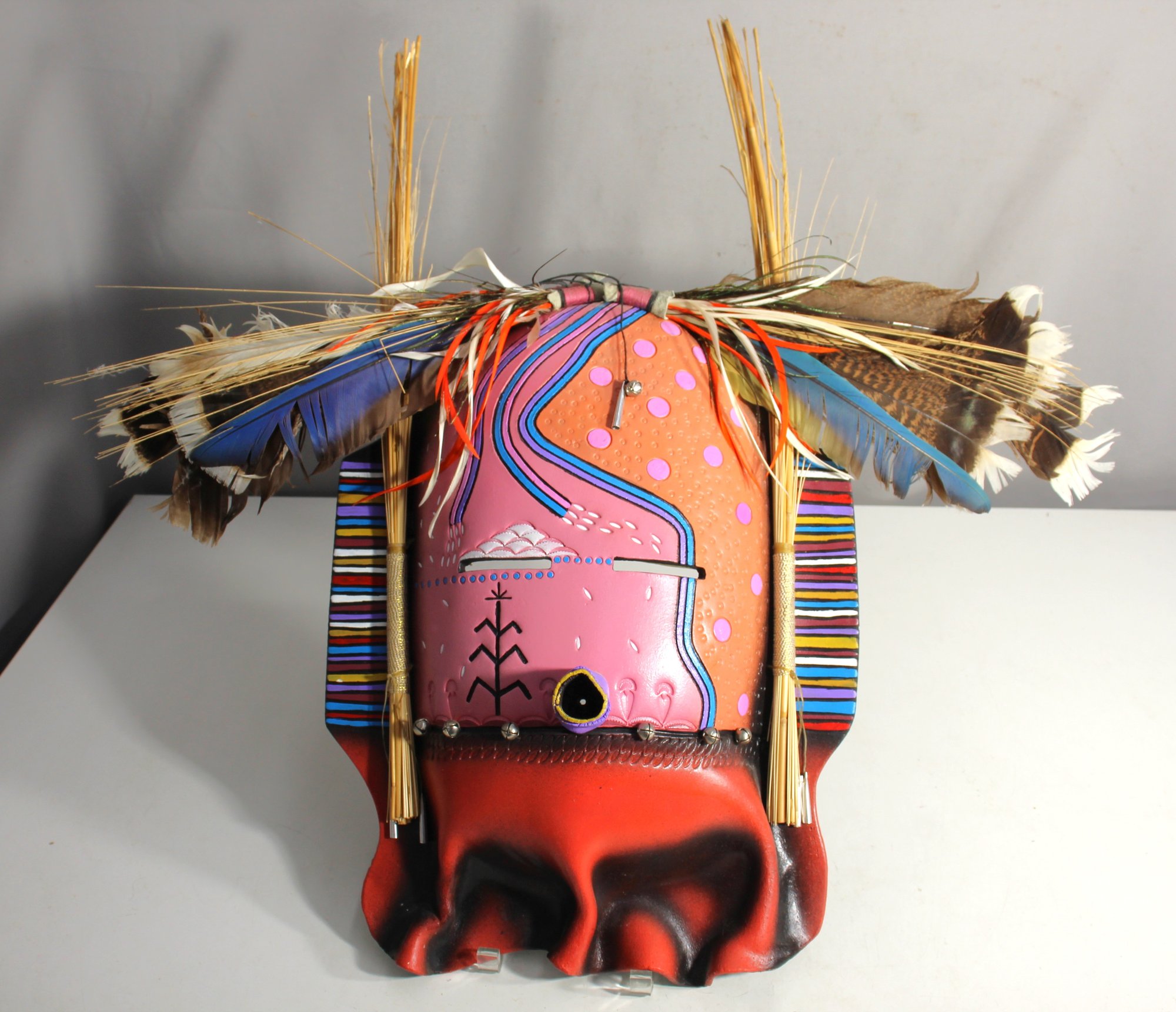 Hand-Painted Native American Ceremonial Mask "Summer Twilight" By ...