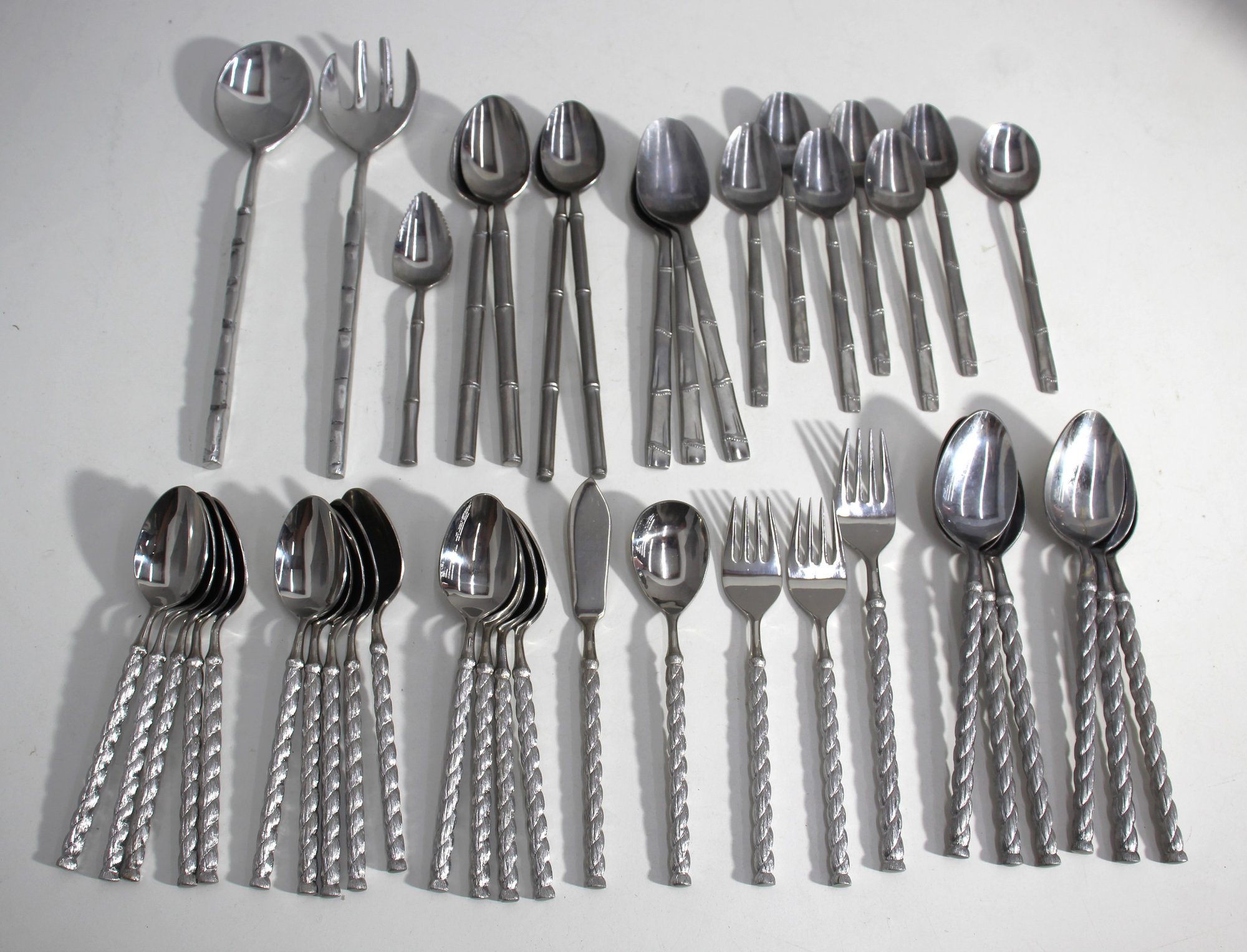 Vintage Stanley Roberts Stainless Flatware- Bamboo And Twisted Rope ...