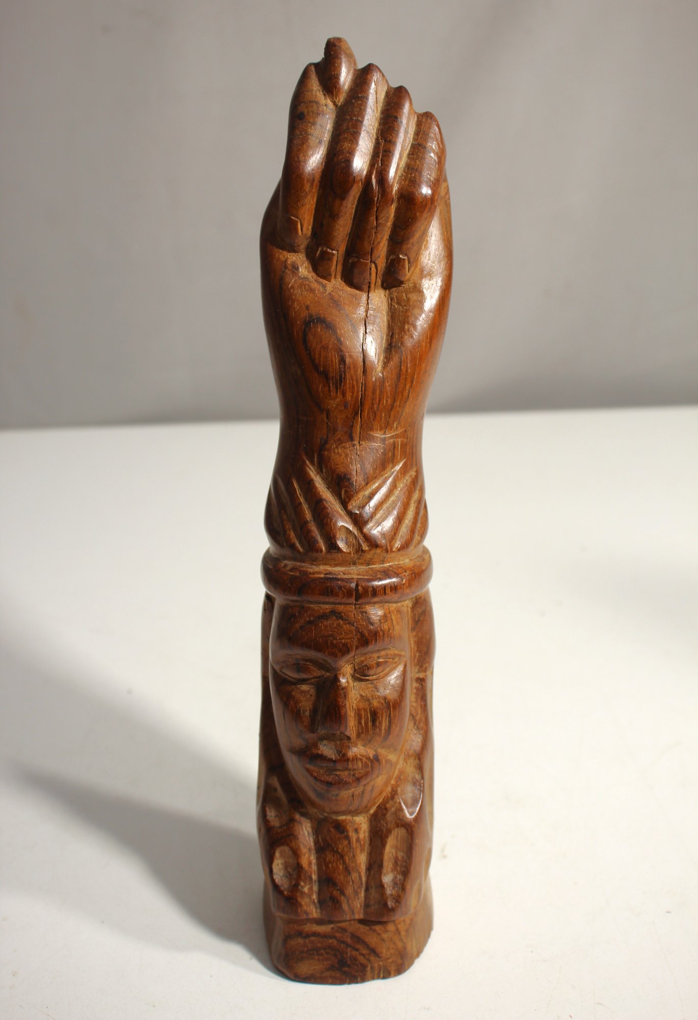 Wood Spirit Carving Art Sculpture Statue Head #70231 | Auctionninja.com