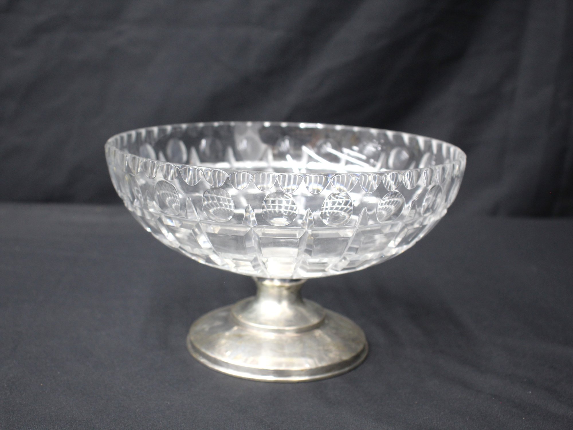 Hawkes Cut Crystal & Sterling Silver Footed Compote #70239 ...