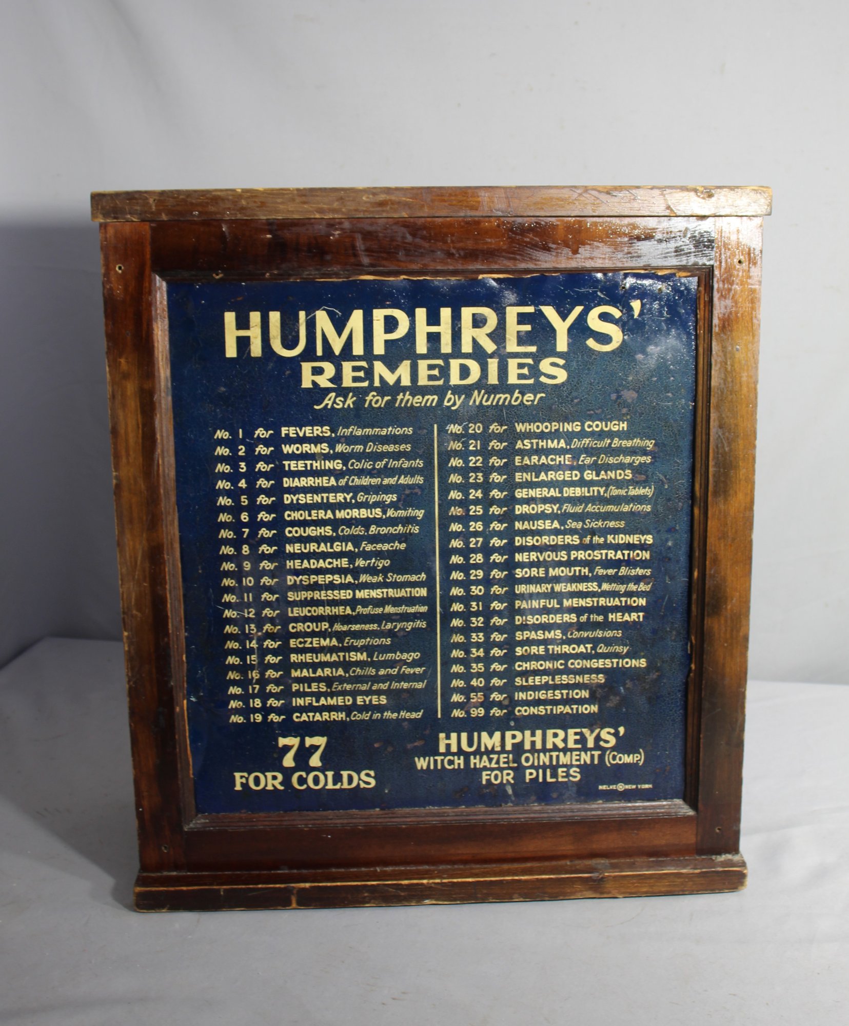 Antique Humphreys Remedies Advertising Country Drug Store Pharmacy ...