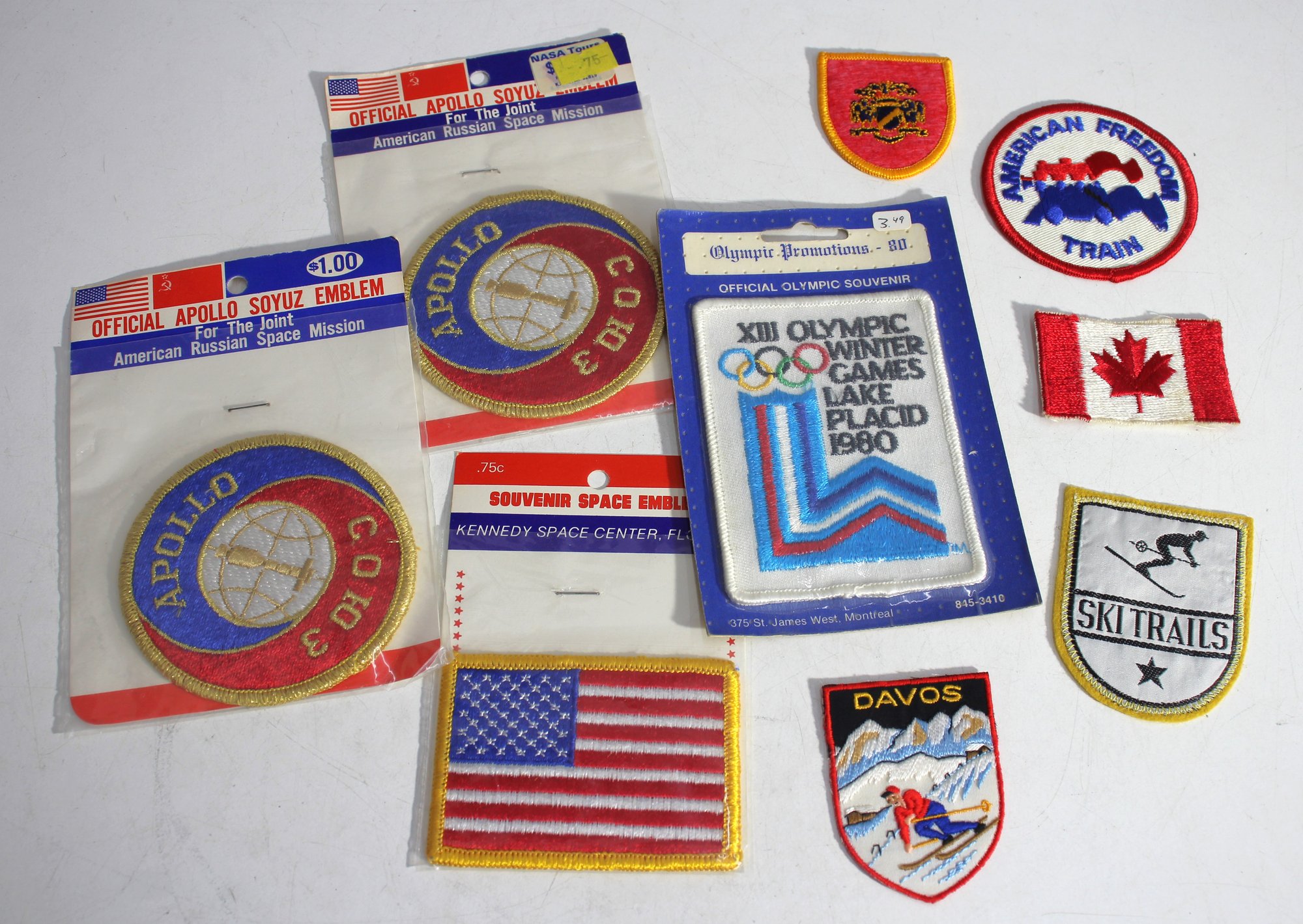 Lot Of 9 Vintage Embroidered Patches Apollo Space Mission, Olympics ...