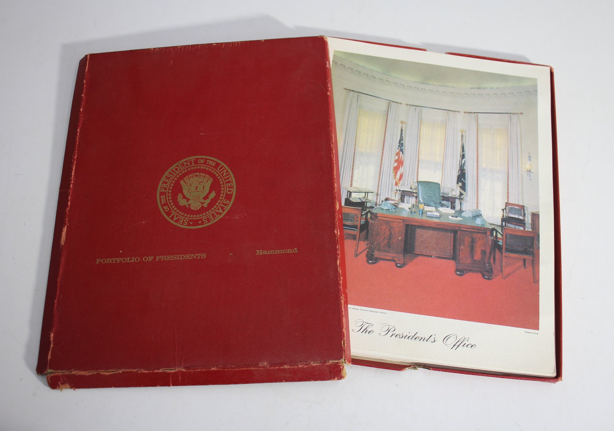 Vintage Portfolio Of Presidents Hammond Illustrated Portrait Set With ...