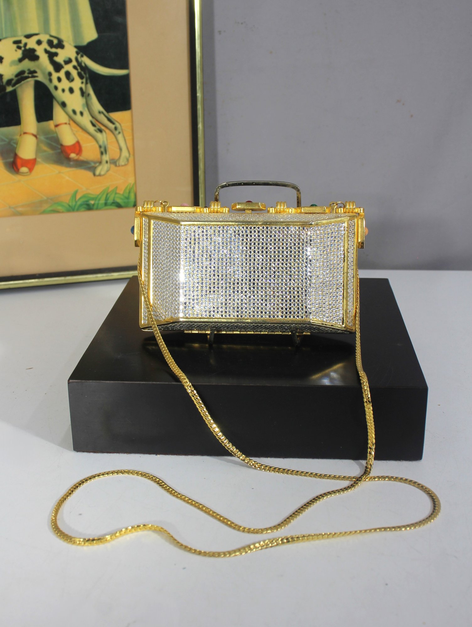 Rare Vintage Judith Leiber Camera Minaudire Purse Crystal Encrusted ...
