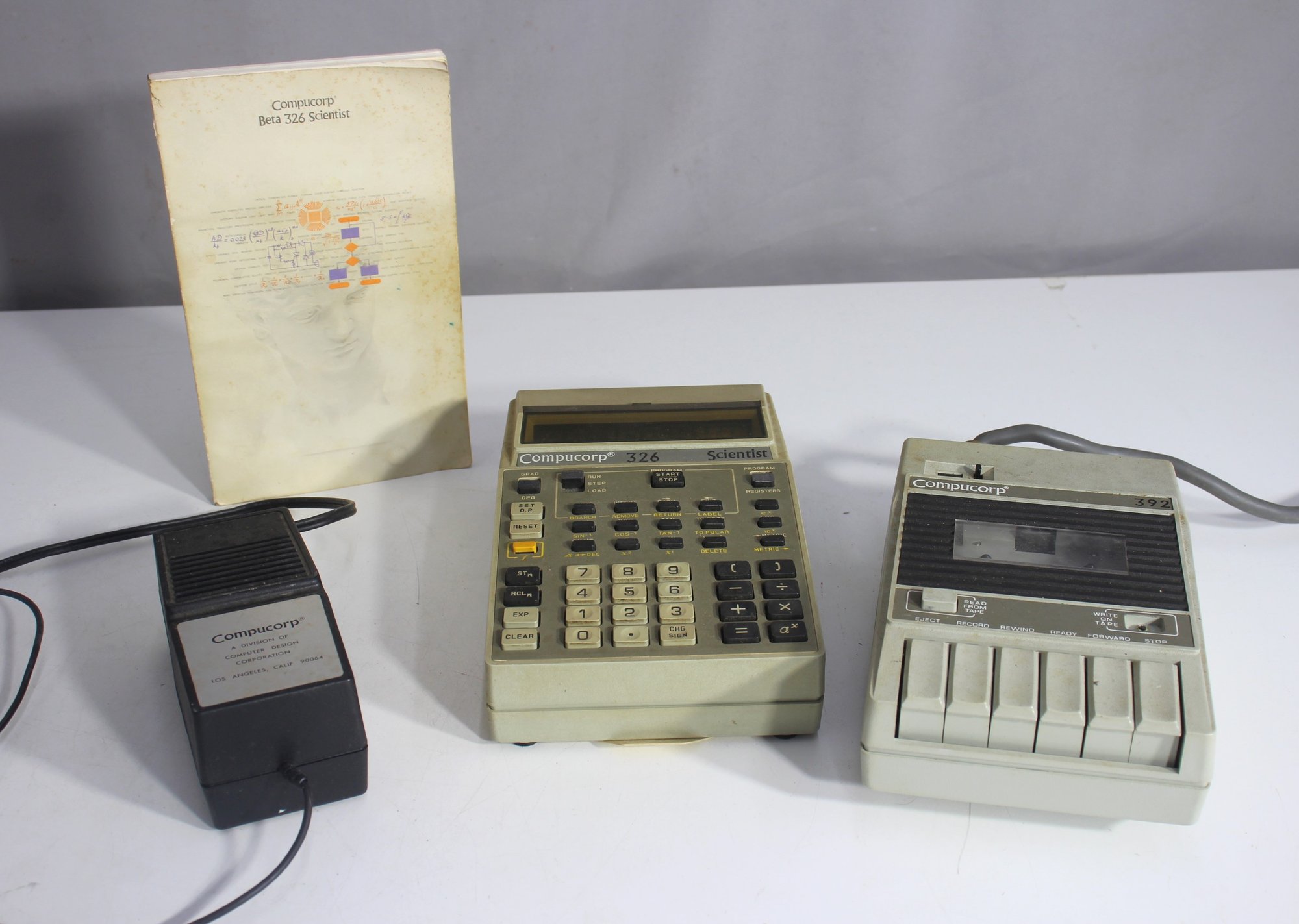Vintage Compucorp 326 Scientific Calculator, Model 392 Cassette Unit ...