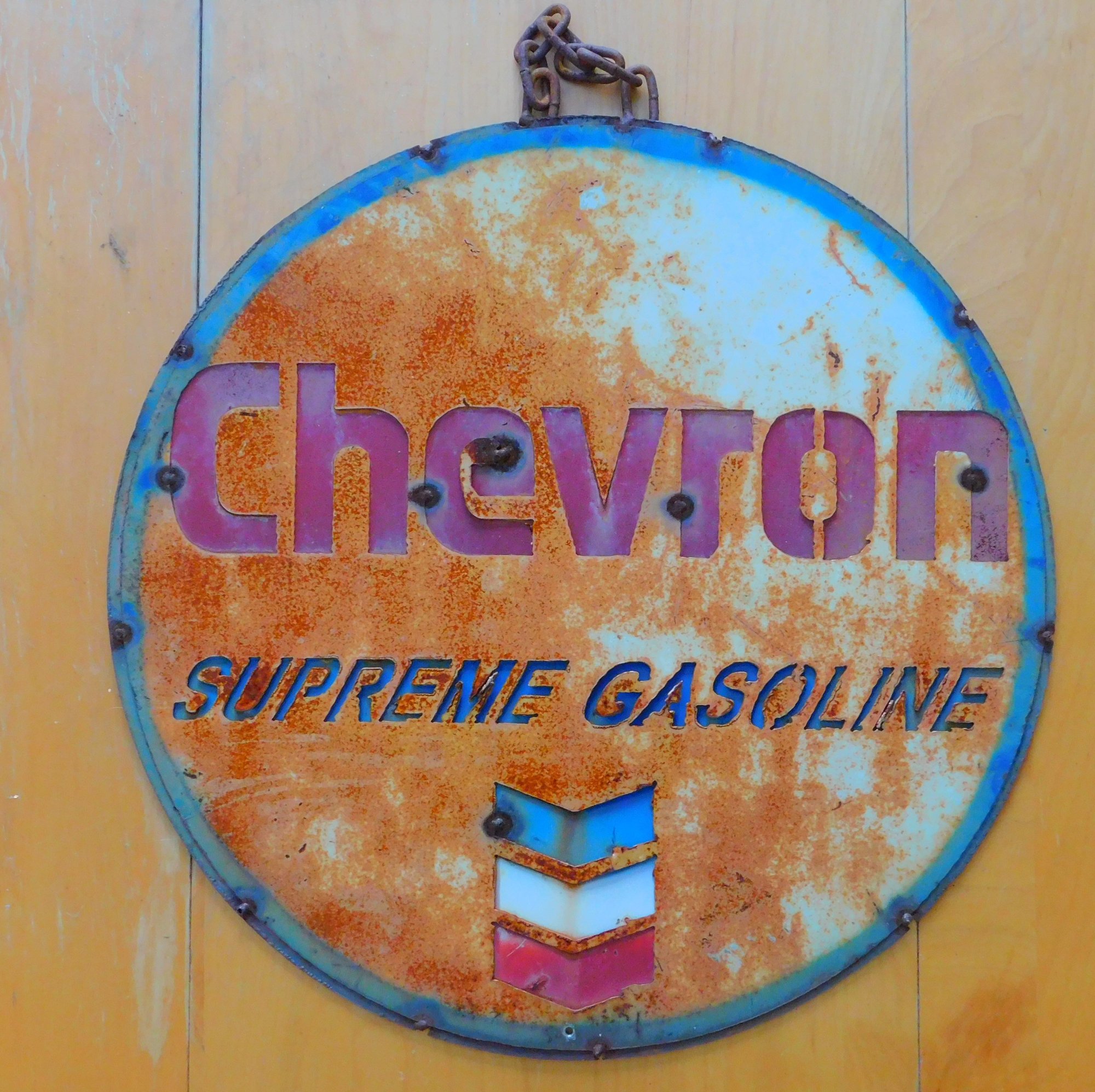 Chevron Supreme Gasoline Sign #6623 | Auctionninja.com