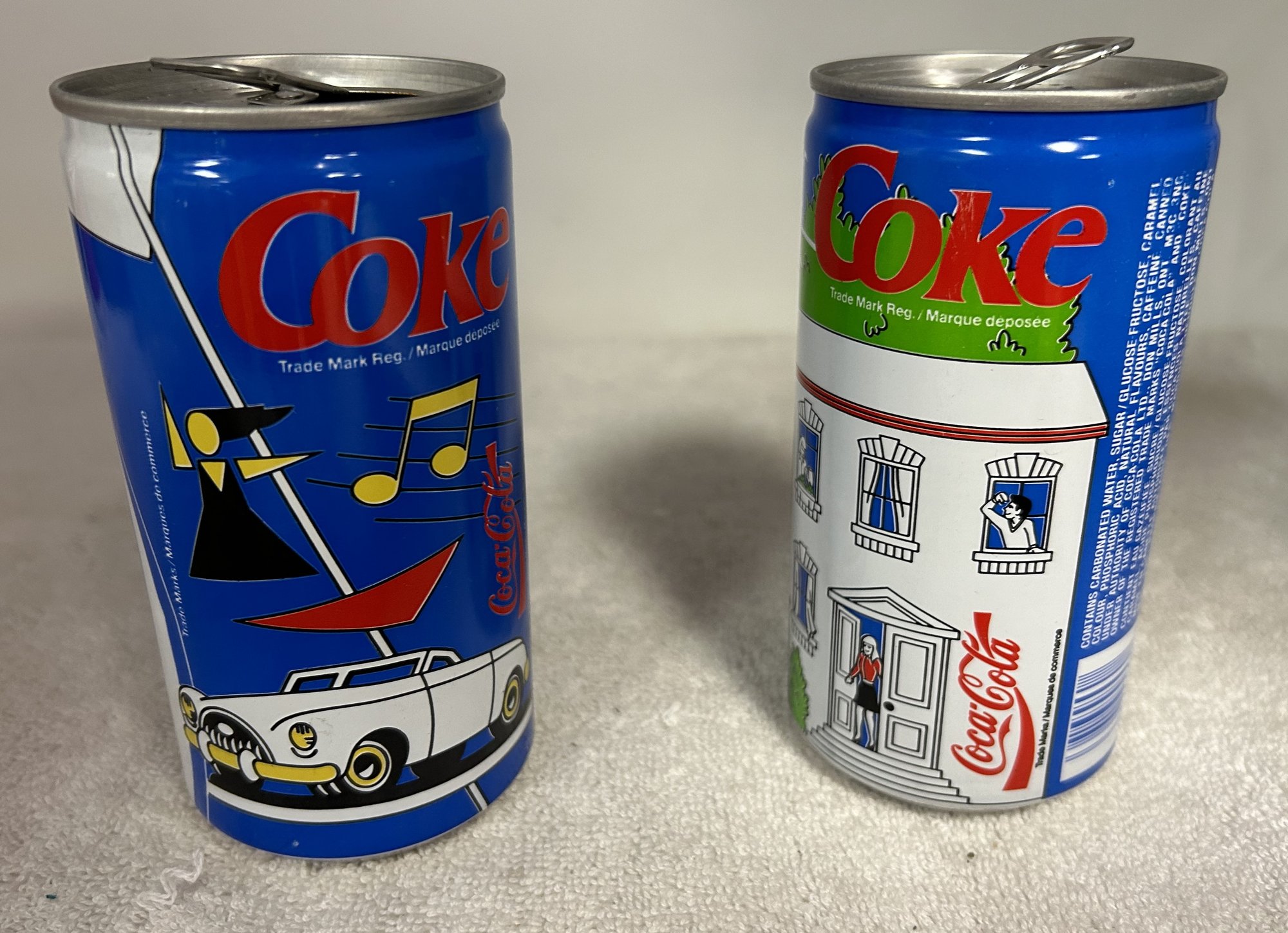 Coca Cola 1990 Special Edition Cans - Blue 50's Drive In Vintage 1989 ...