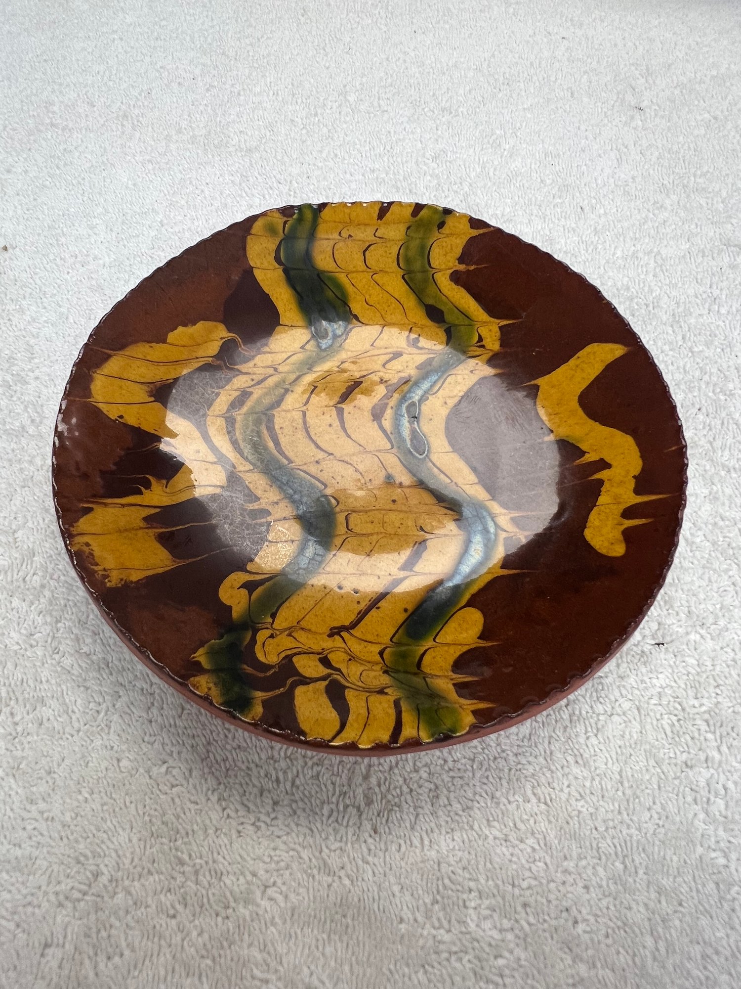 Hand Thrown Decorative Bowl - Possibly An L. Breininger Redware Plate ...