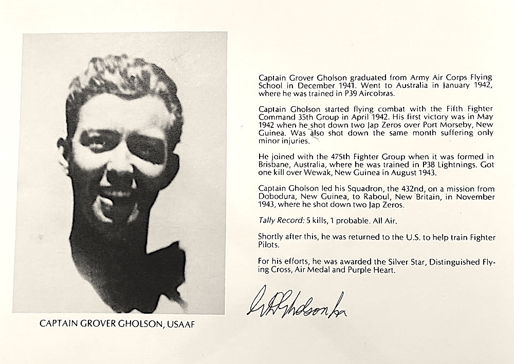 Captain Grover D. Gholson (1915-1994) Became A U.S. Army Air Forces ACE ...