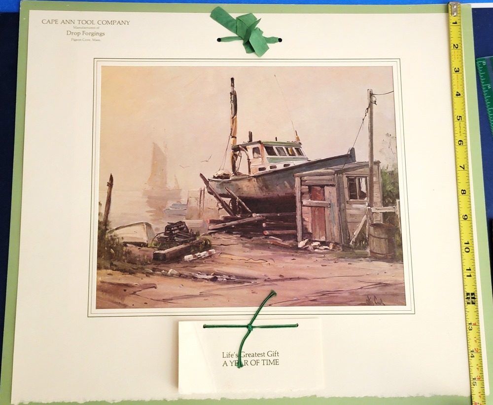 1979 Cape Ann Tool Company Calendar For 1979 With Lithograph Of A ...