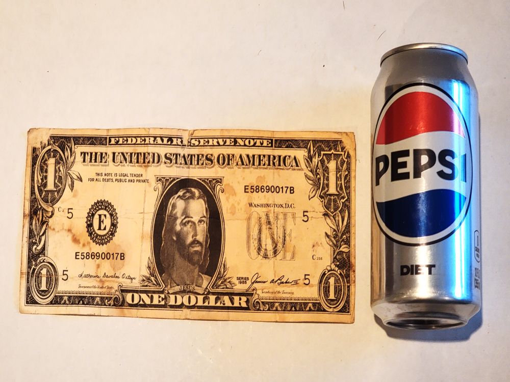 Larger 'Jesus Christ' One Dollar Bill 'in God We Trust' With James ...