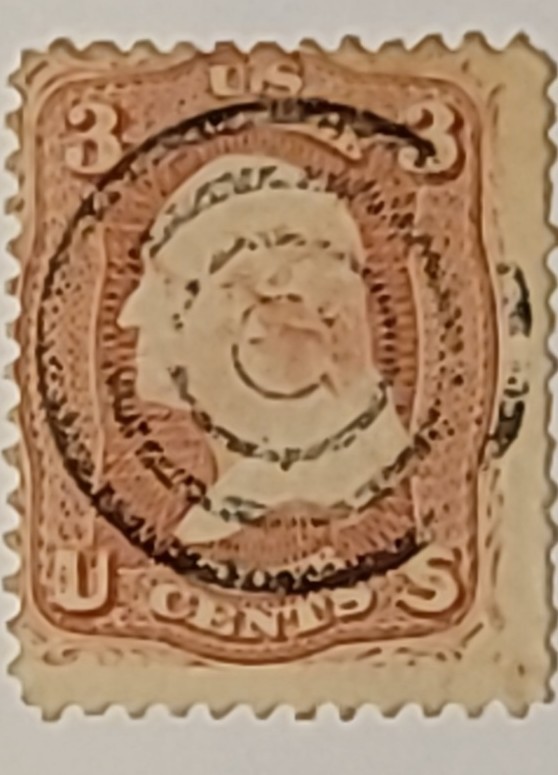 Bullseye Cancelled 1861-62 Scott #64 Dull Pink Or Dull Red 3 Cent ...