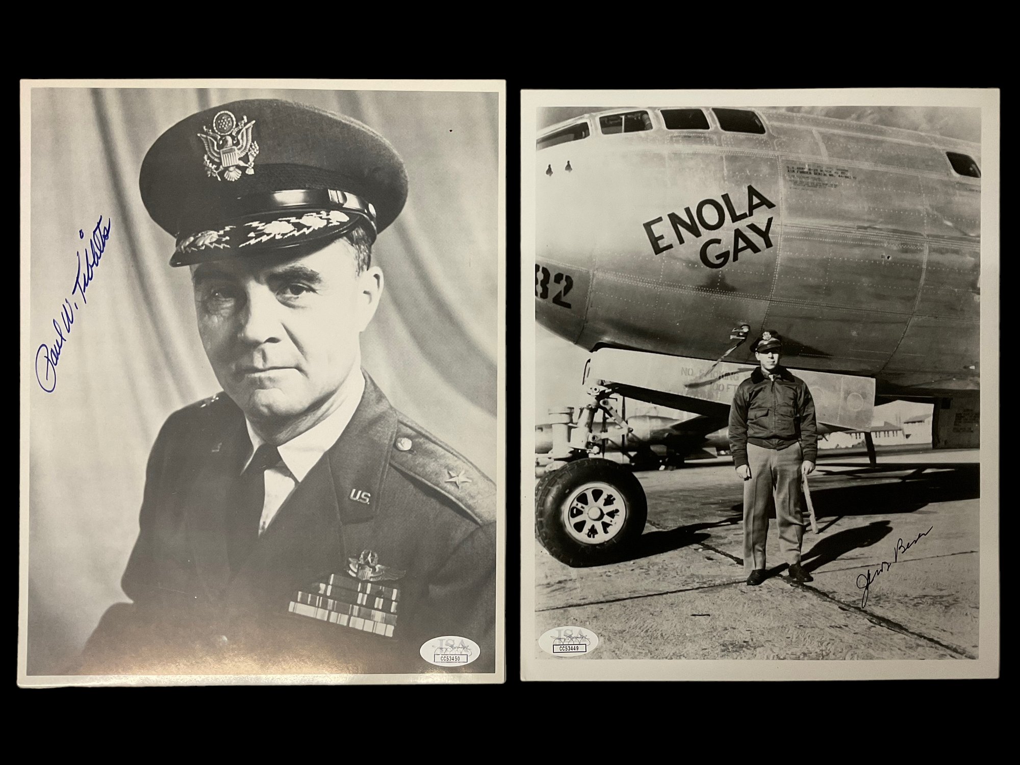 Col Paul Tibbets / Jacob Besar Enola Gay Autographed Photos ...
