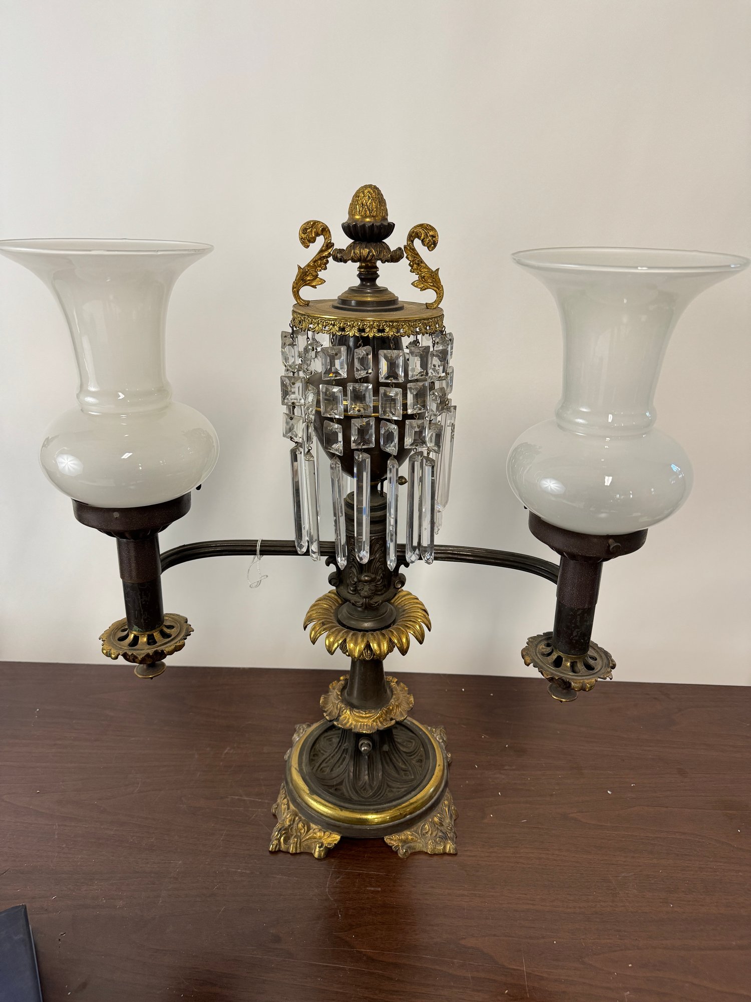 Stunning Pair Of Ami Argand Victorian Table Lamps And Book #13680 ...