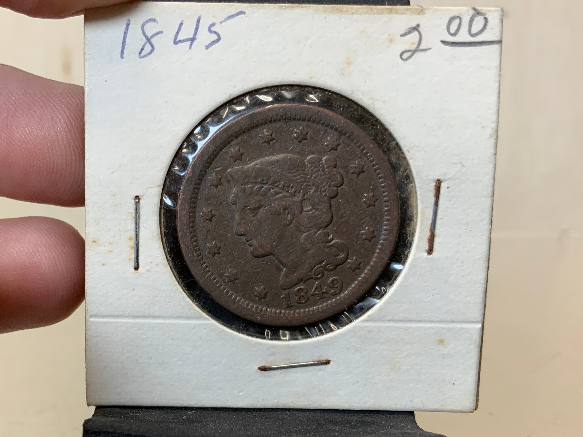 1845 Large Cent Coin #9038 | Auctionninja.com