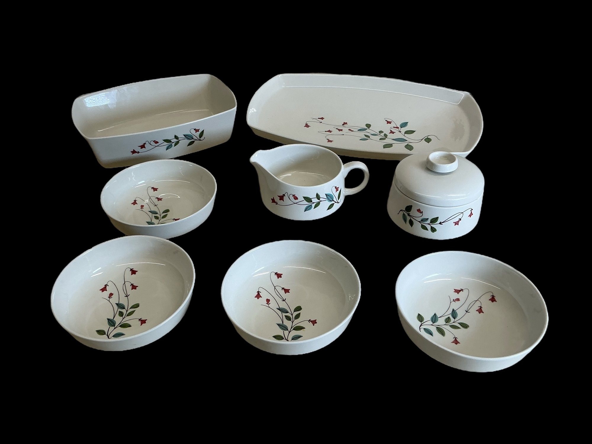 Eight Pieces Of Vintage Winsome Franciscan Family China Floral ...