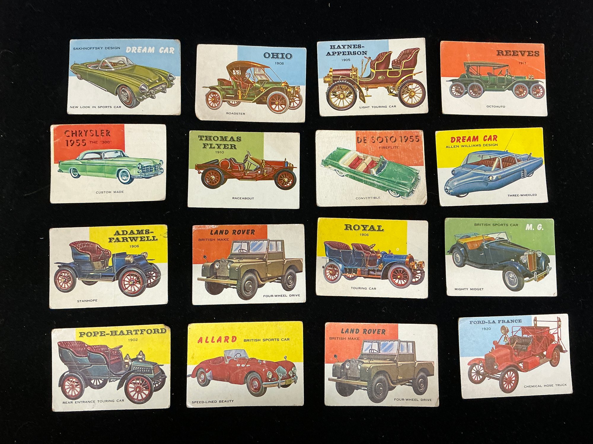 1954 Topps World On Wheels Automobile Trading Cards 32 In Total #12709 ...