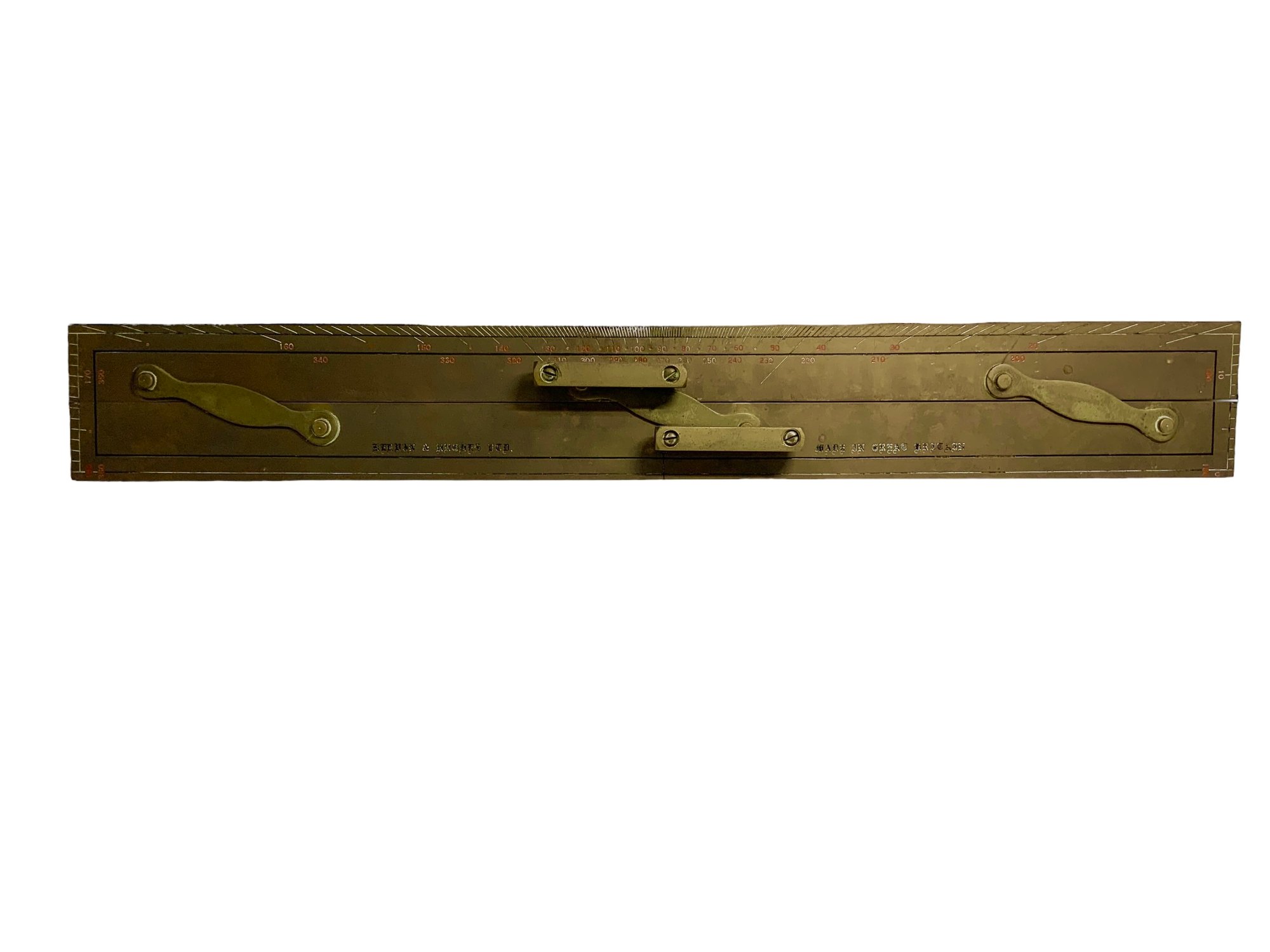 Vintage Kelvin And Hughes 24 Inch Brass Parallel Ruler Nautical ...
