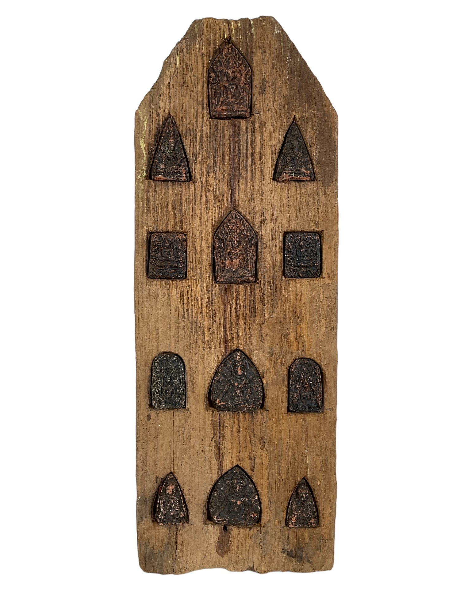 Early 20th C. Vintage Buddhist Tsa Tsa Board With Terra Cotta Buddha ...