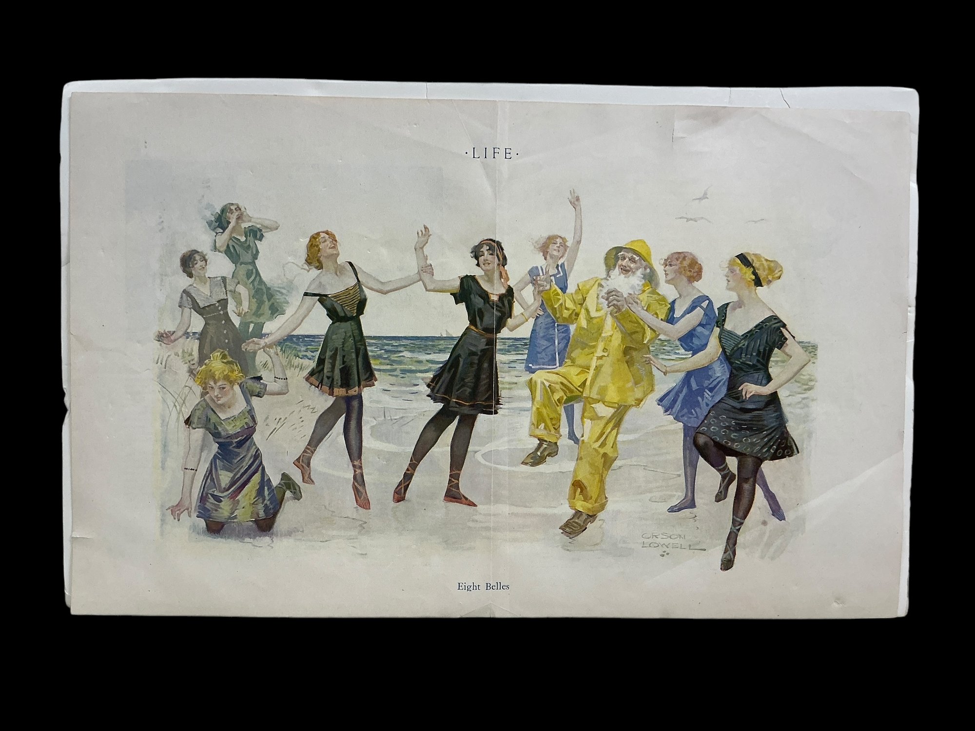 Vintage Life Magazine Illustration Eight Belles By Orson Lowell Old ...