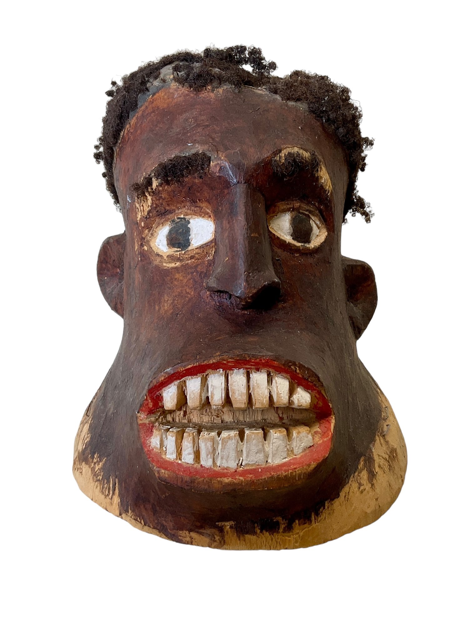 Carved Okwa Wood Folk Art Head Made By Emmanuel Ali 1966 #10941 ...