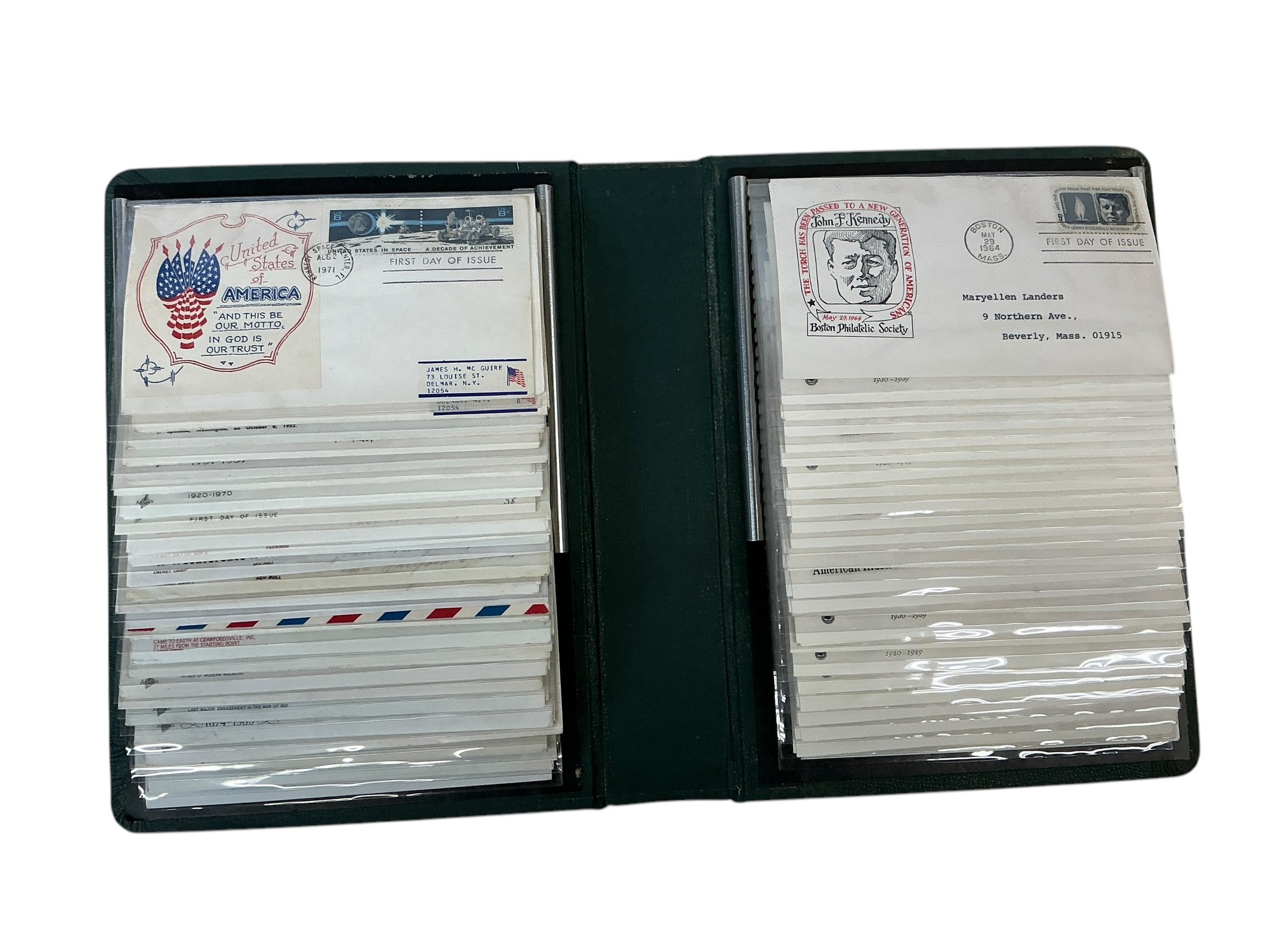 Folder With 100 First Day Covers From The 1940s Through The 1990s US ...