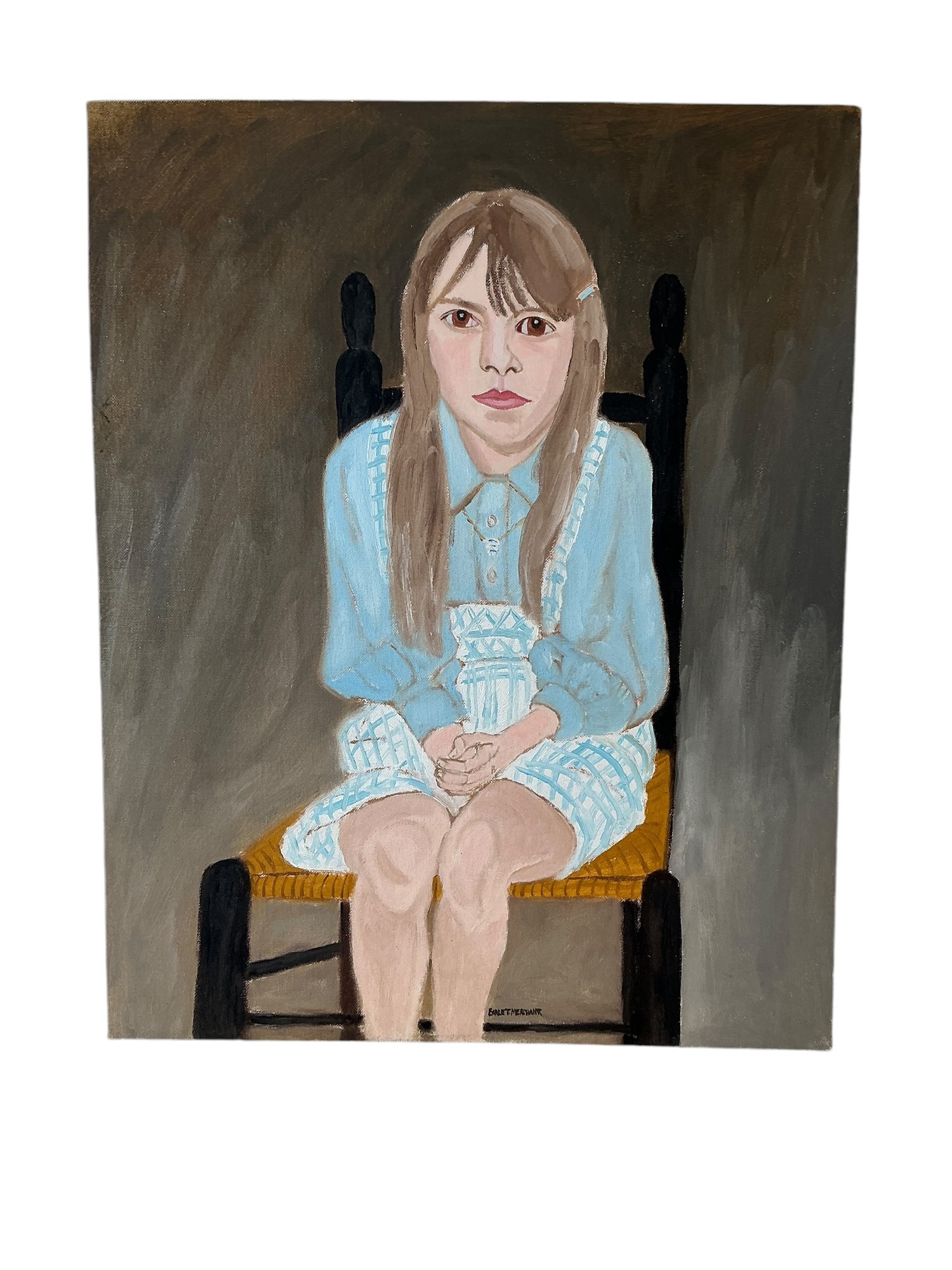 Earle T. Merchant (1903 - 1997) Oil On Board Portrait Of Kathy Rowe Age ...