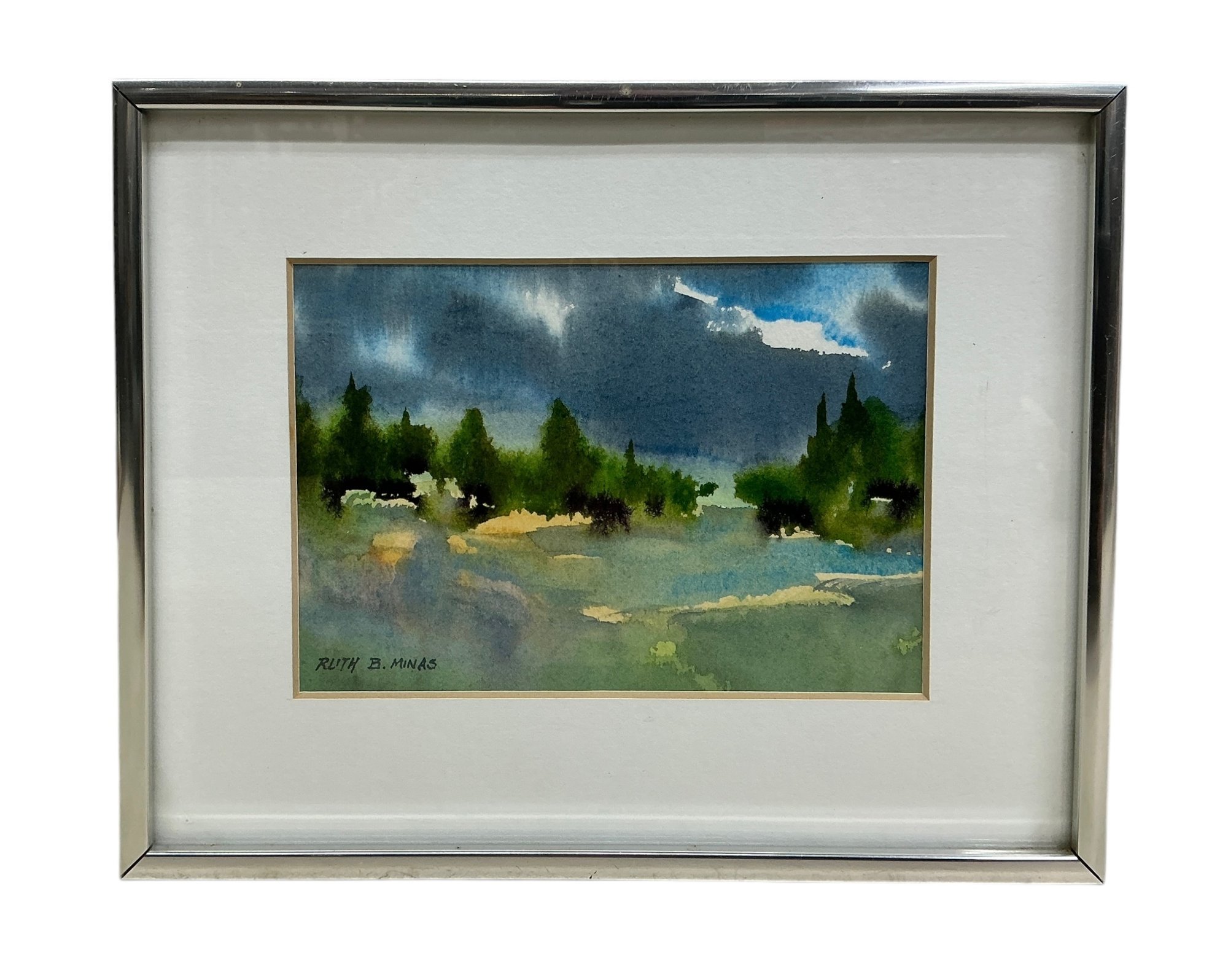 Ruth B Minas Rockport MA Artist Watercolor Of Thunderheads Signed And ...