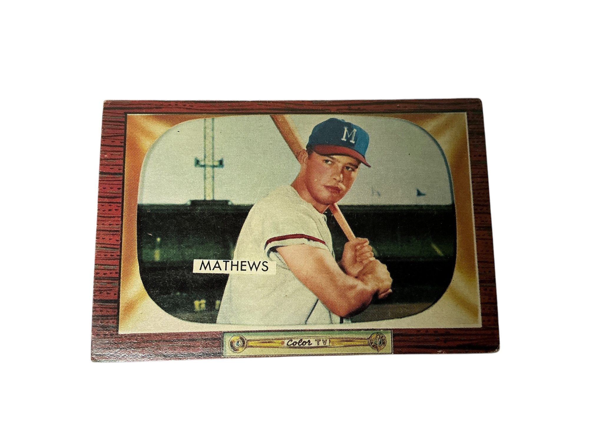 Vintage 1955 Bowman Baseball Card Eddie Mathews Milwaukee Braves Number ...