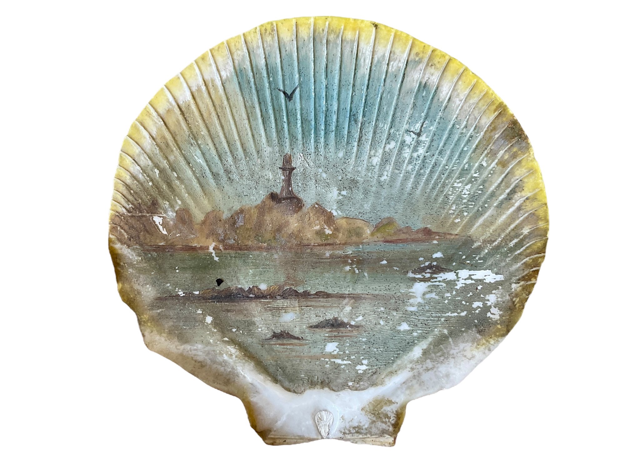 Vintage Or Antique Painted Shell #12741 | Auctionninja.com