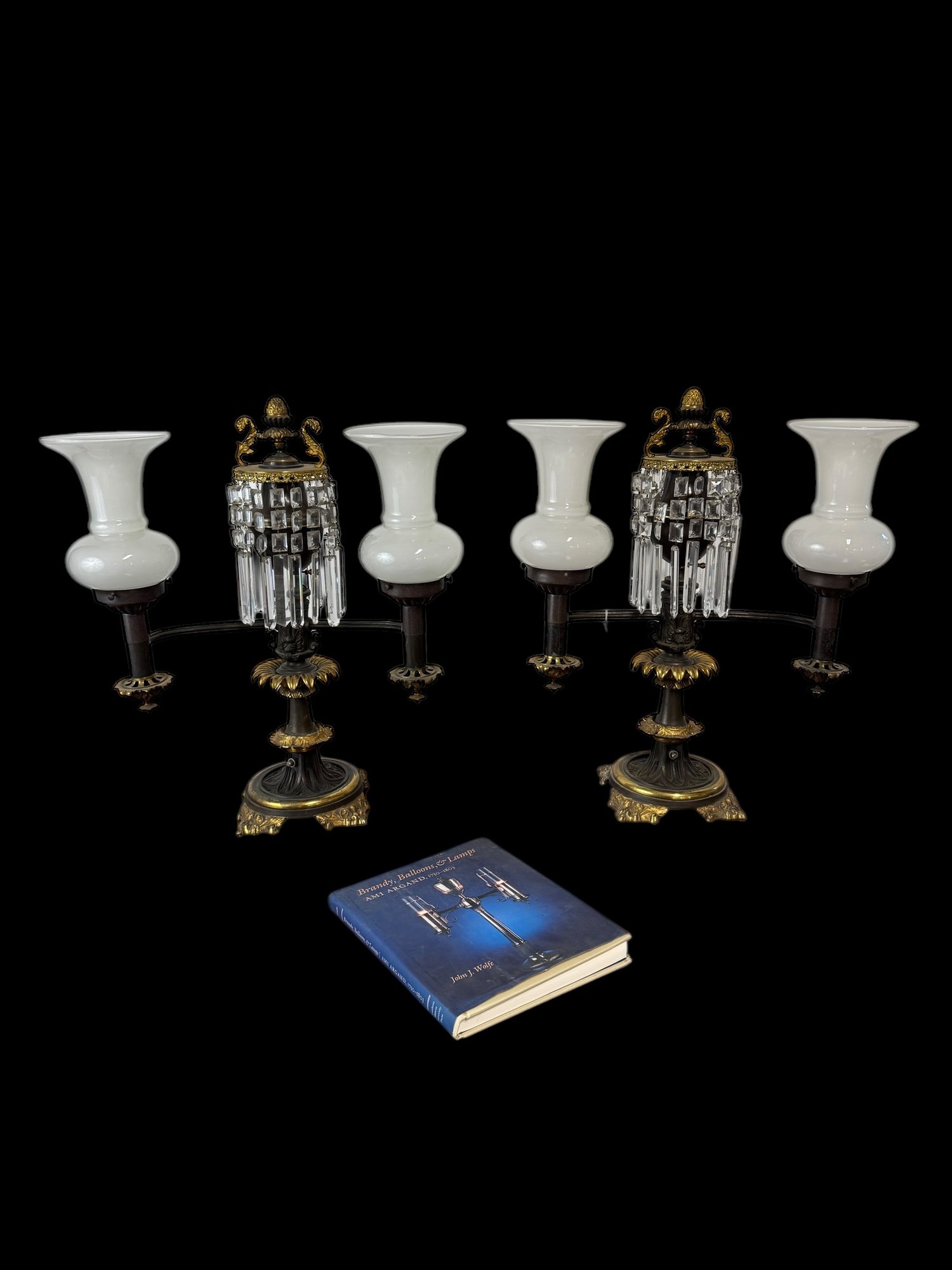 Stunning Pair Of Ami Argand Victorian Table Lamps And Book #13680 ...