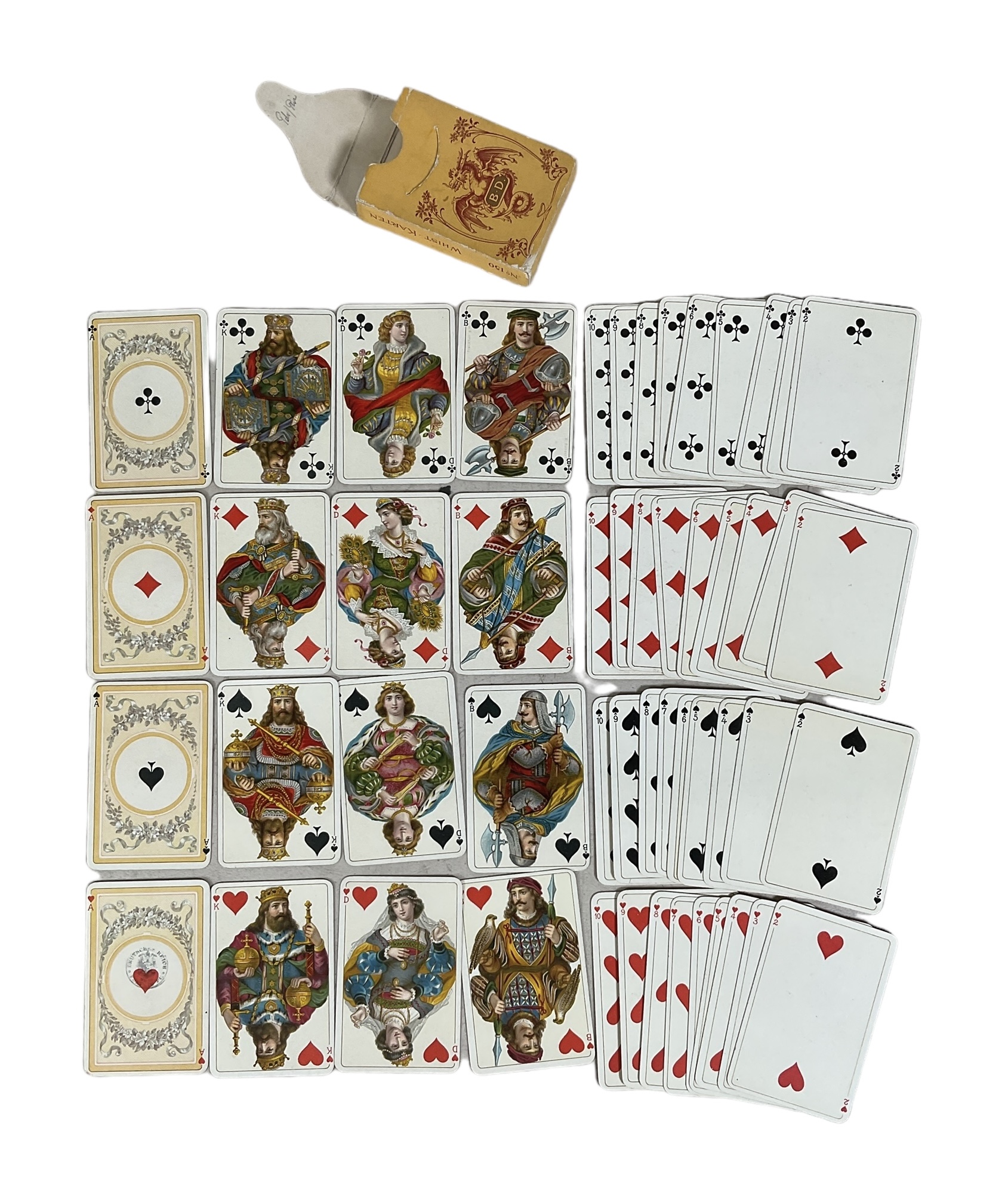 Antique B Dondorf No 150 Whist Karten Playing Cards Complete In ...