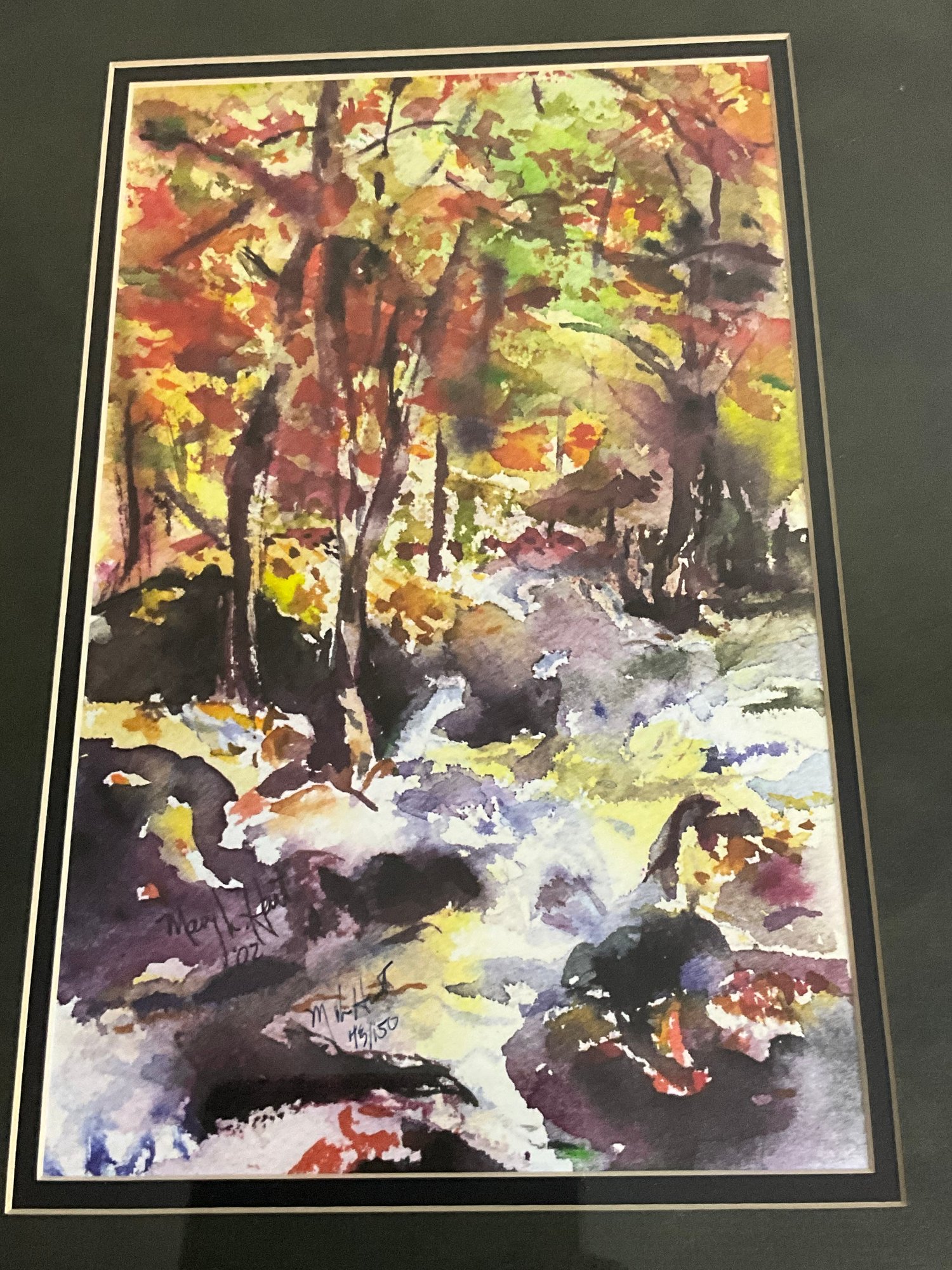 Mary Louise Hunt Signed Framed #'d Print The Creek At The Roaring Fork ...