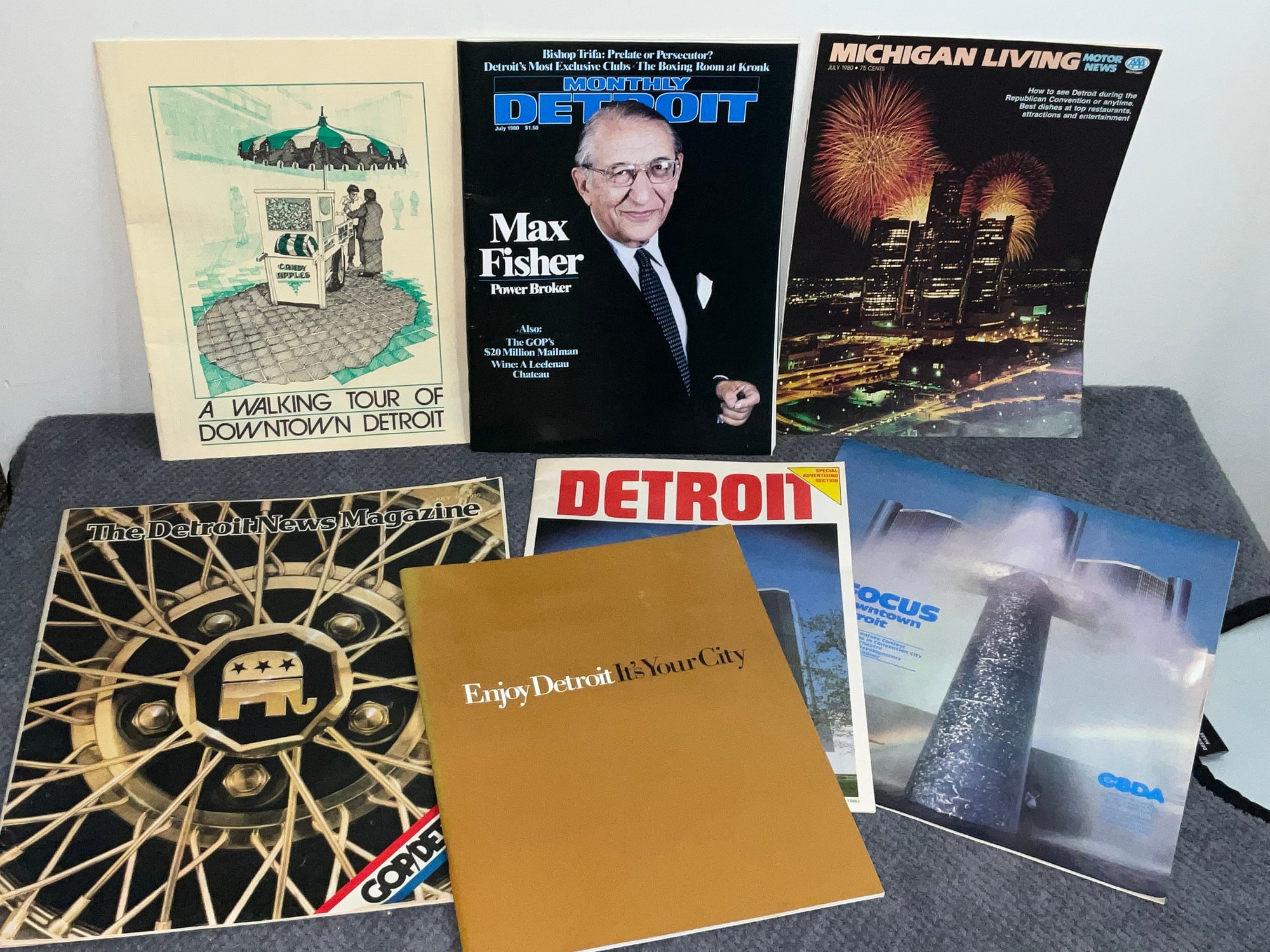 Group Of 1980 Detroit Michigan Magazines, Pamphlets, Area Attractions ...