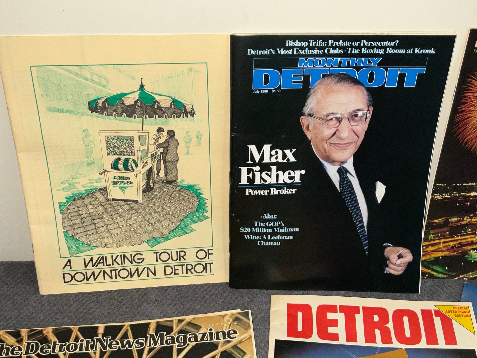 Group Of 1980 Detroit Michigan Magazines, Pamphlets, Area Attractions ...