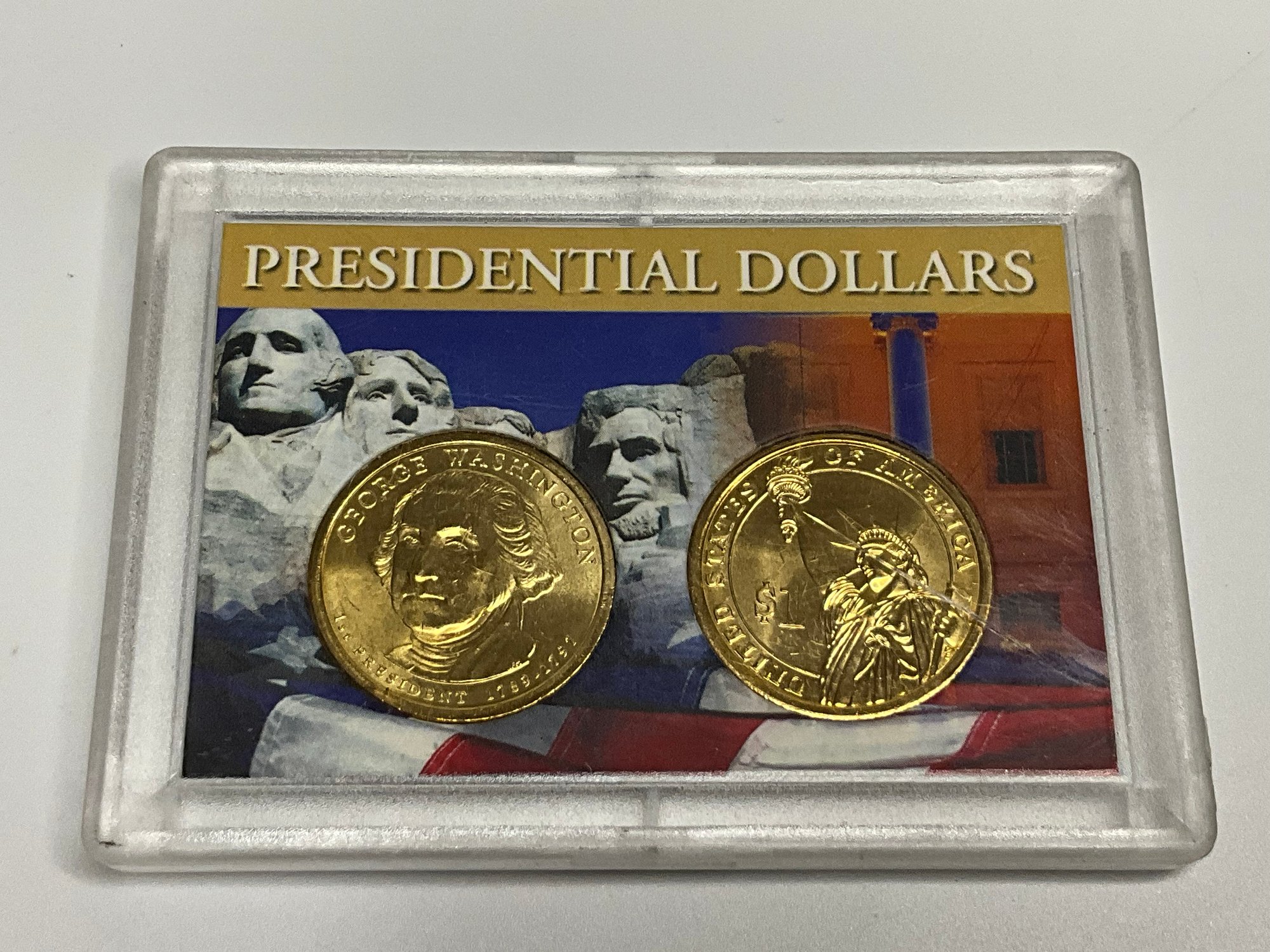 2 George Washington Uncirculated Presidential Dollars Coins #19070 ...