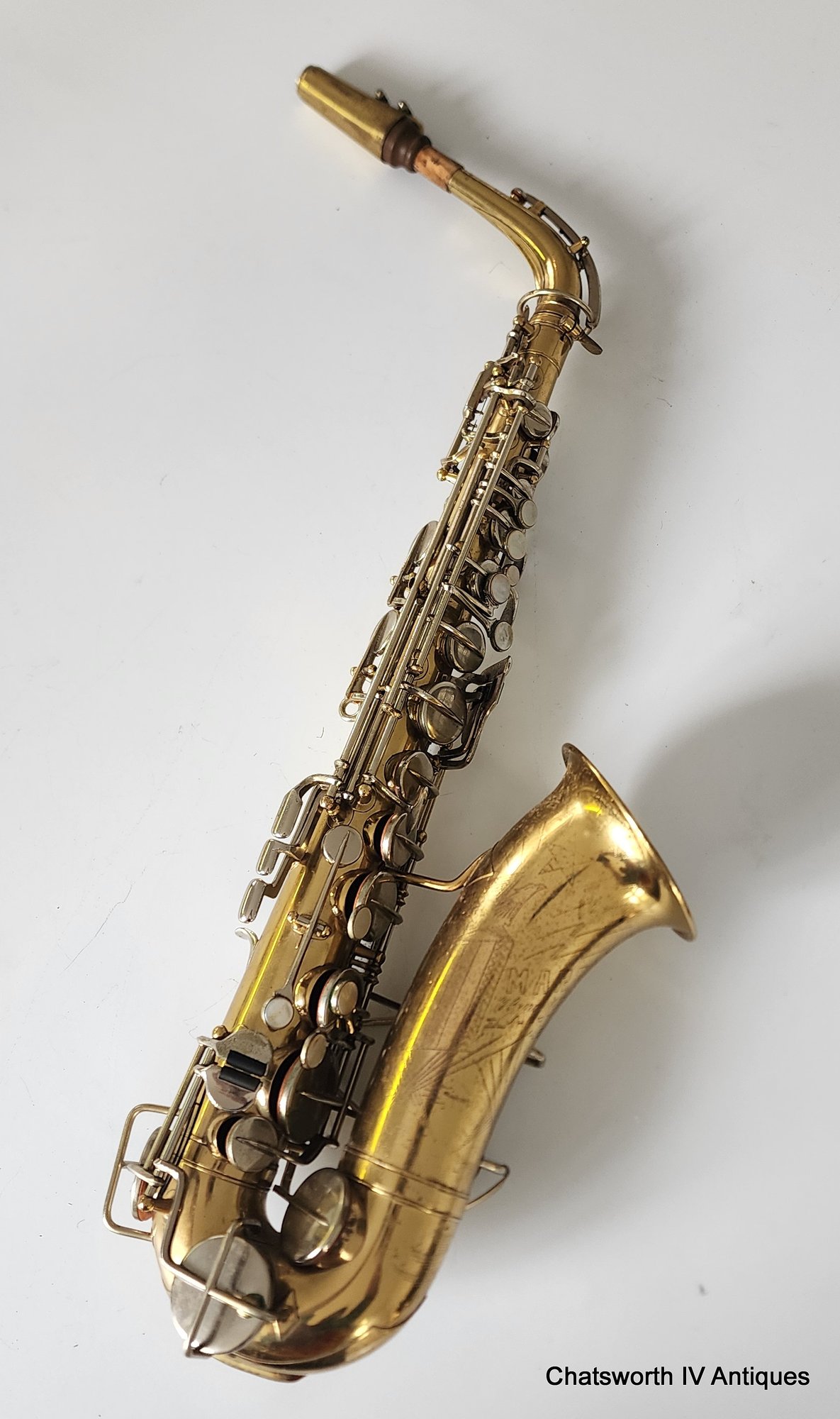 Vintage Martin Brass Saxophone ~ No Case ~ Some Minor Pitting #2250 ...