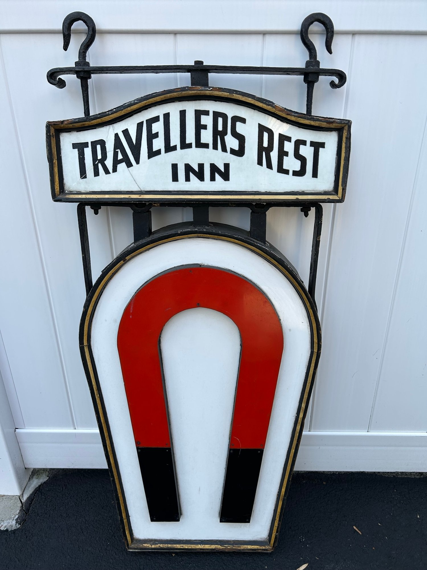 Antique Magnet Ale Beer Travelers Rest Inn, Double Sided Porcelain Sign ...
