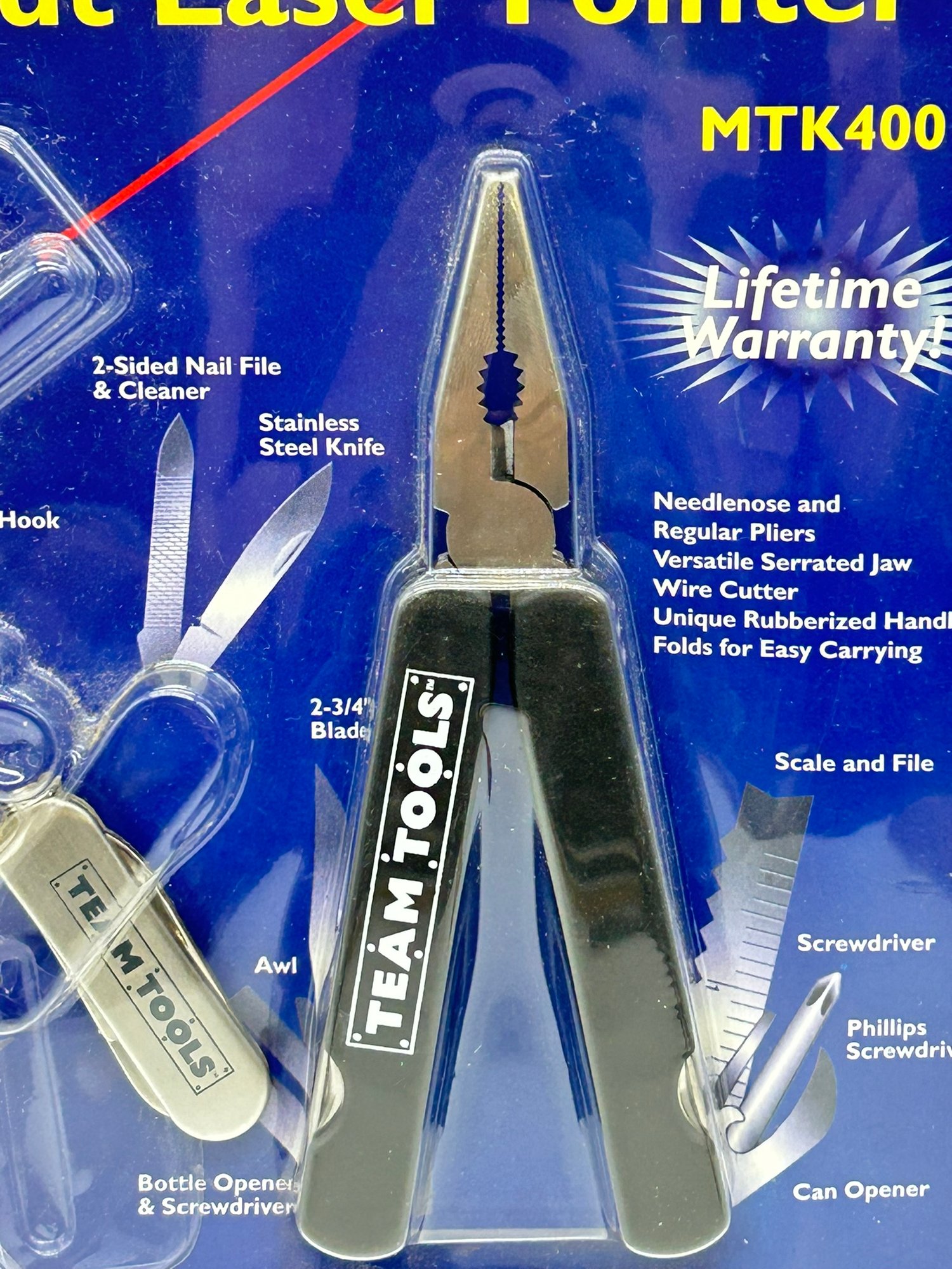 Multi Function Tool Set With Laser Pointer - Stainless Steel #3716 | Auctionninja.com