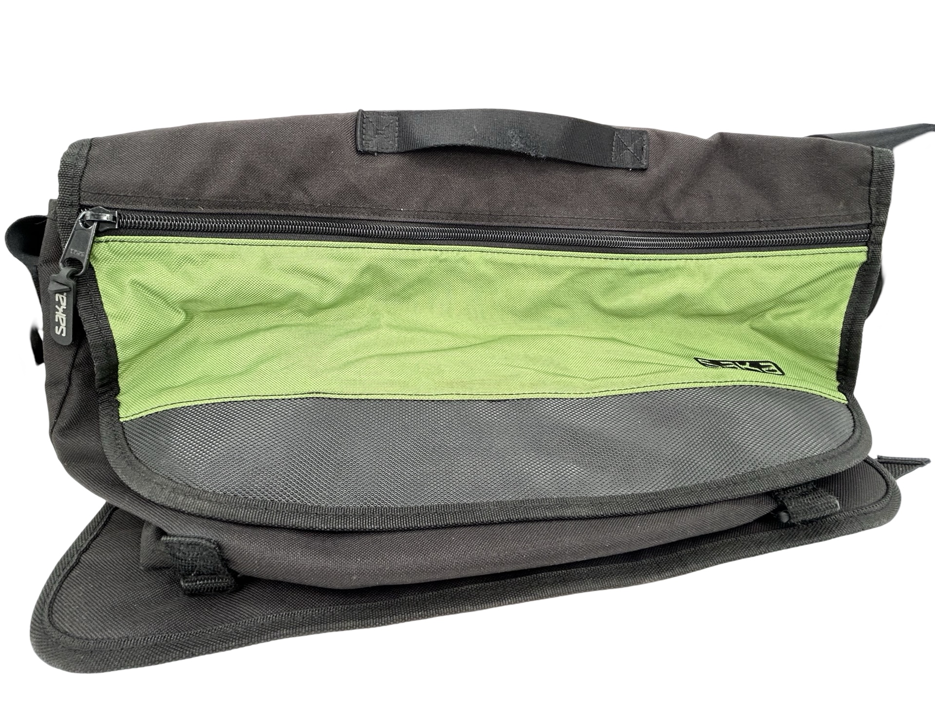 Saka Green & Black Over The Shoulder Messanger Style Bag #3793 ...