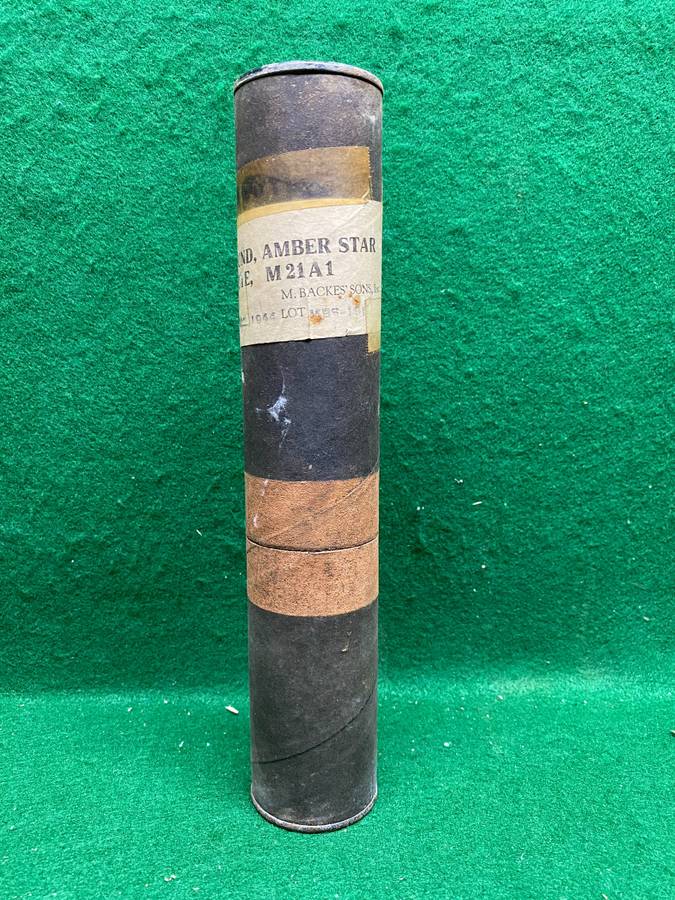 World War II M21A1 Amber Star Signal Parachute Flare. Manufactured By M ...