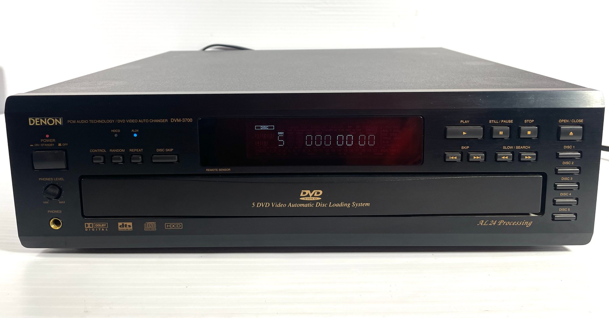 Denon DVM-3700 5-Disc Carousel DVD/CD Player With Remote #2063136 | Auctionninja.com
