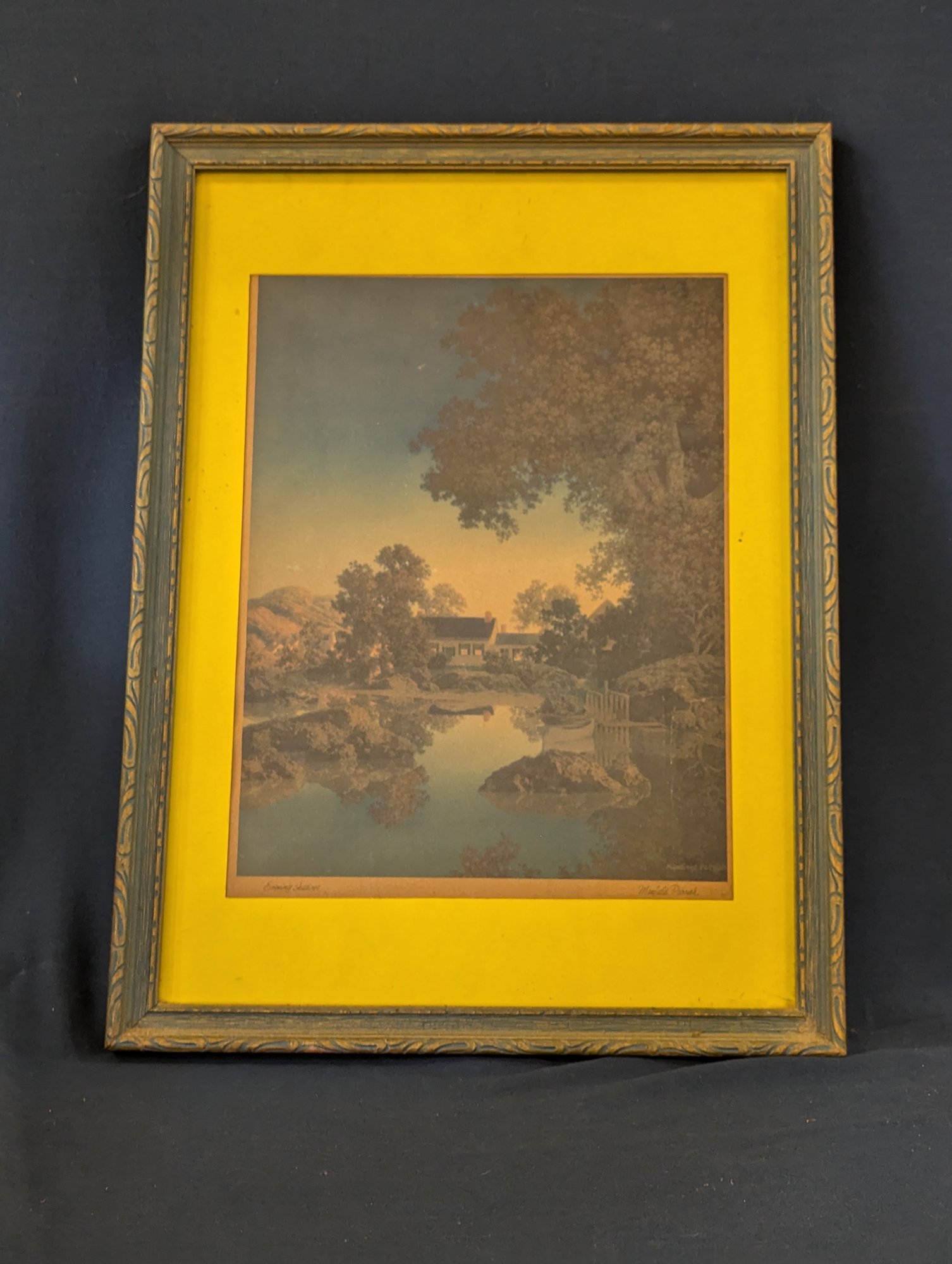 Maxfield Parrish "Evening Shadows" Print In Original Period Frame ...