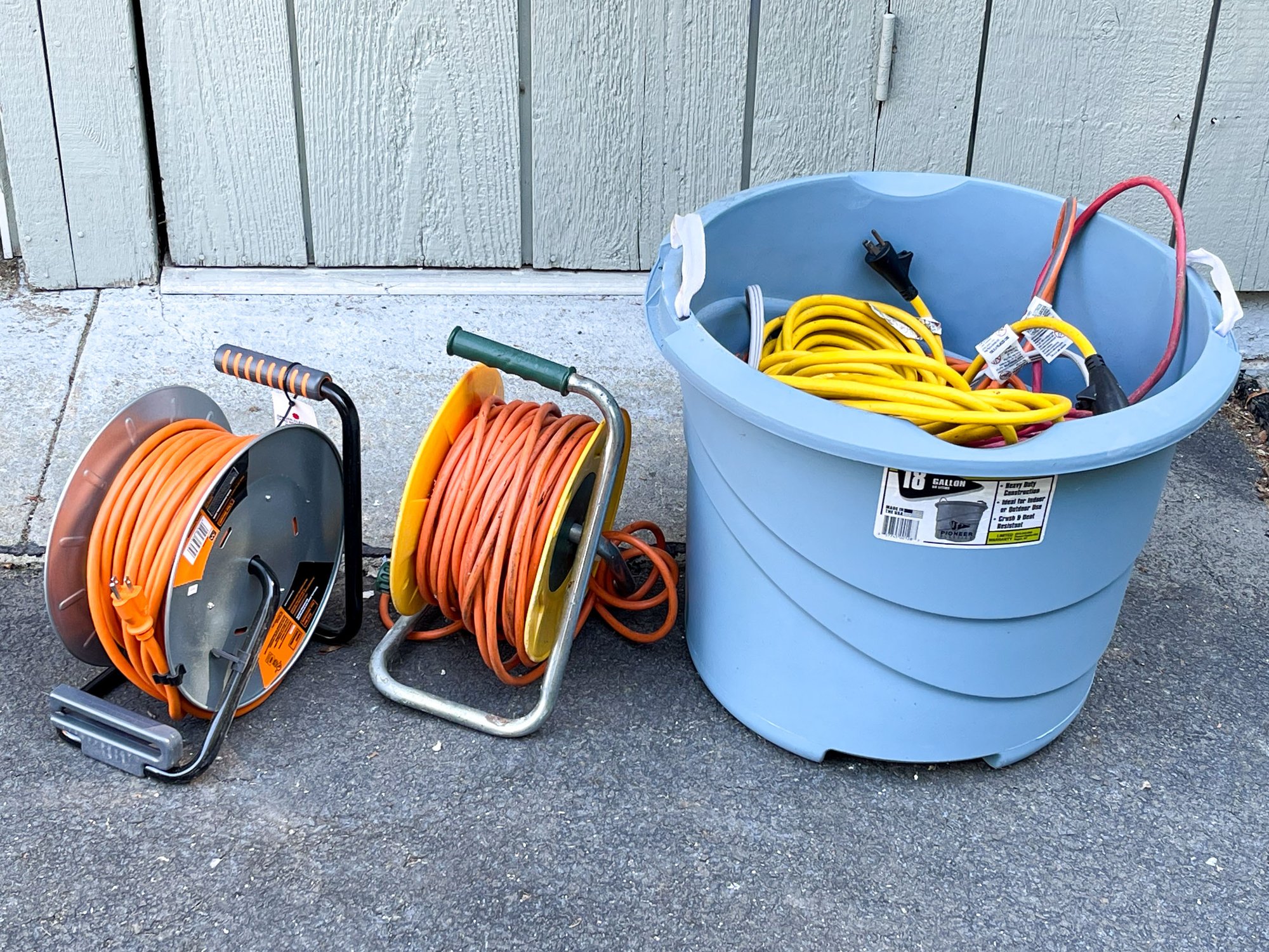Extension Cords With A Bucket And Two Rotary Caddies #1976369 ...