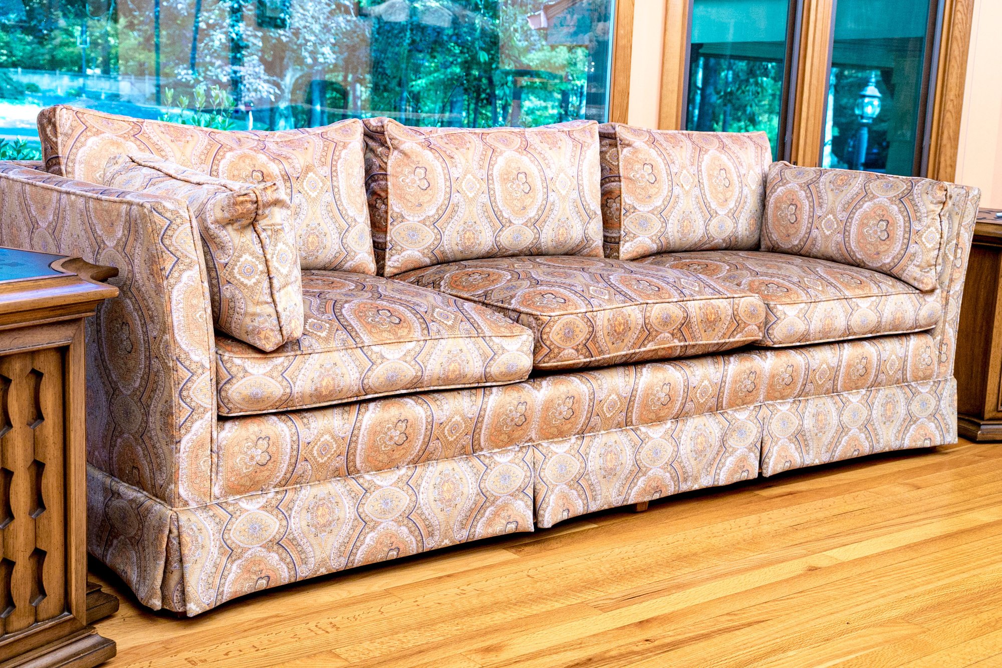 W & J Sloane Gracie Square Collection Mid-Century Upholstered Sofa ...