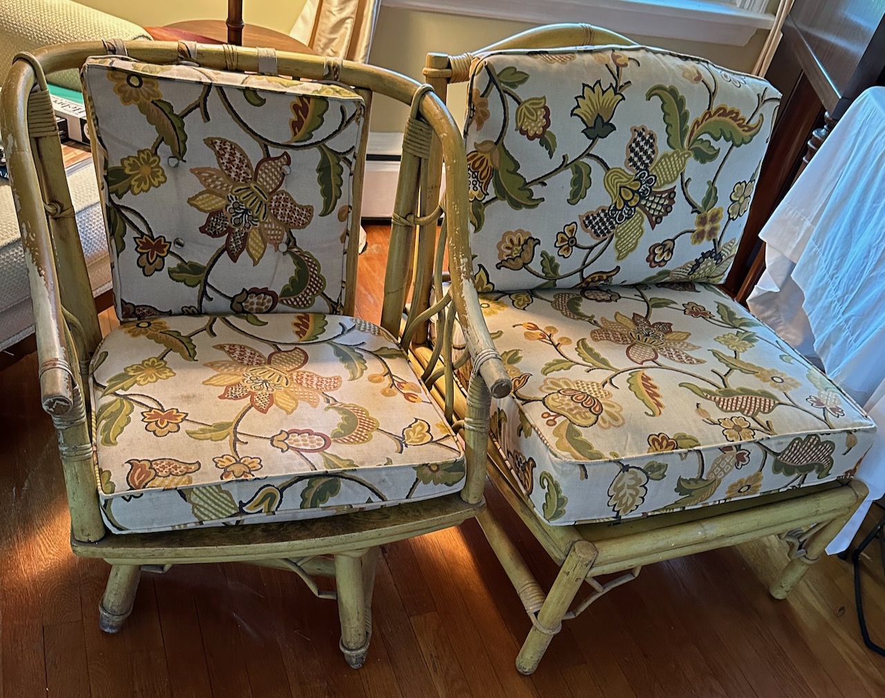 Two Ficks Reed Co. Mid Century Modern Bamboo Chairs (Some Finish ...