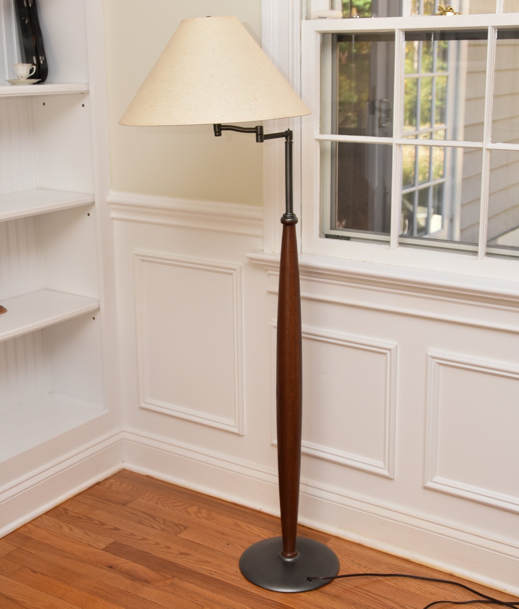 Mid-Century Modern Style Wood And Metal Swivel Floor Lamp #2001528 ...